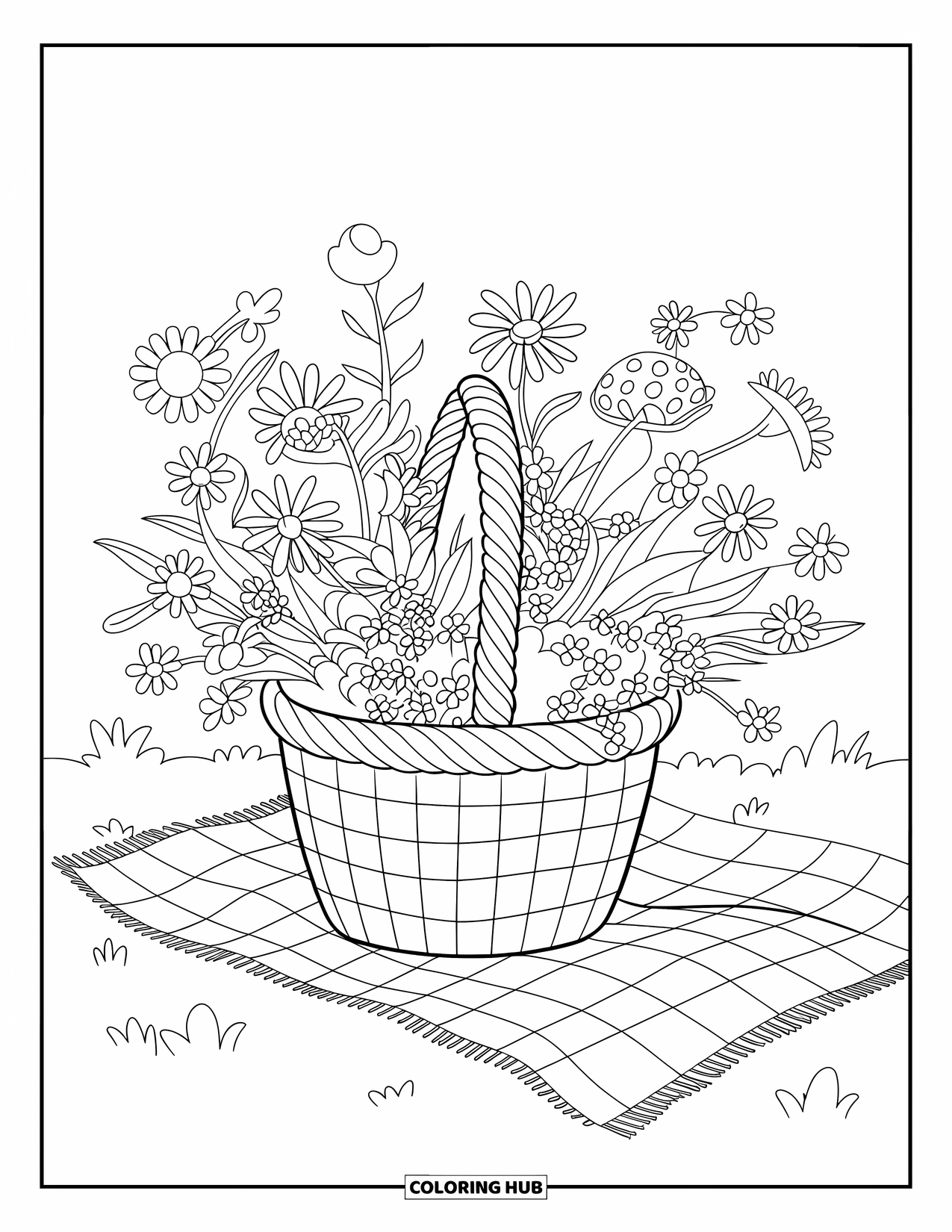90+ Wildflower Coloring Pages for Kids & Adults (Free Printable PDFs)