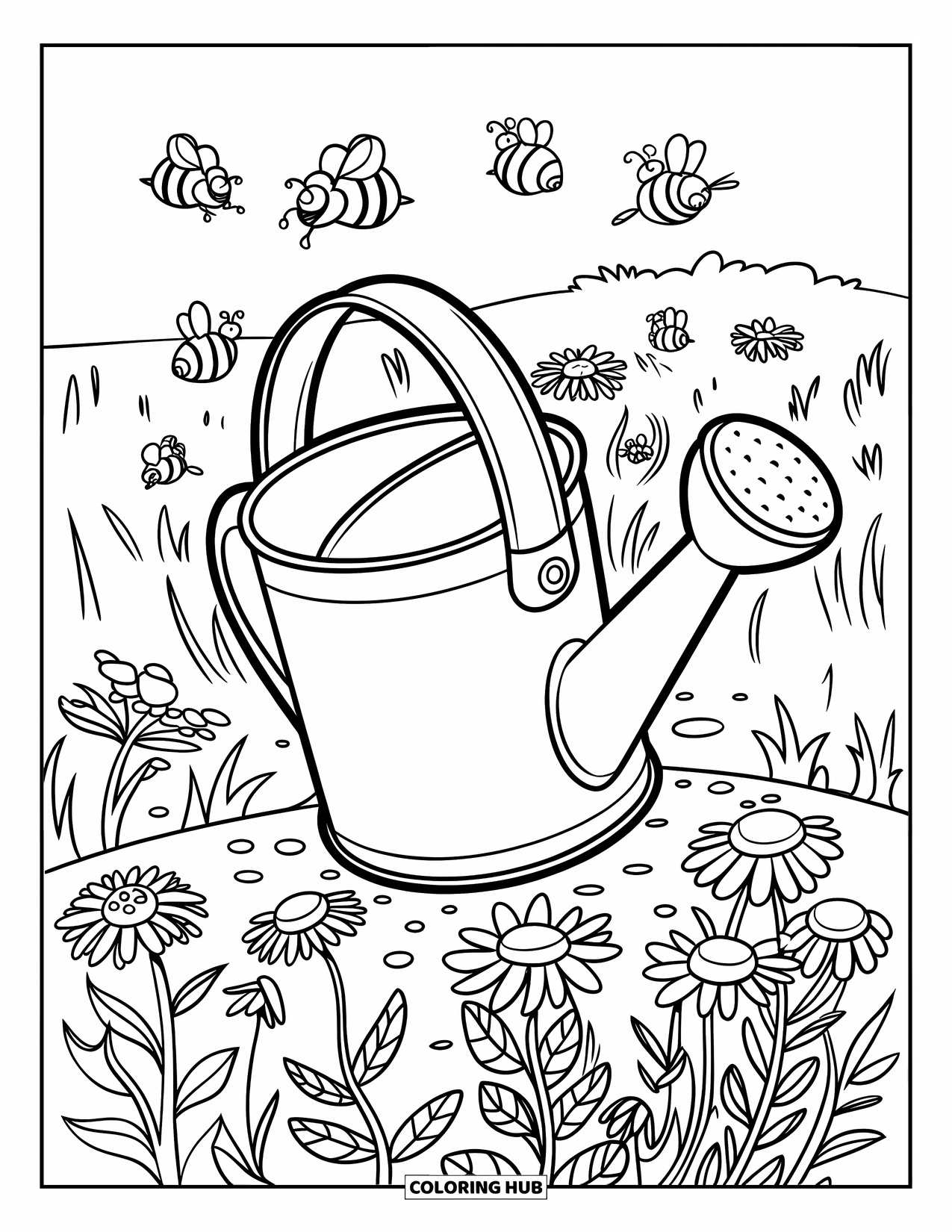 90+ Wildflower Coloring Pages for Kids & Adults (Free Printable PDFs)
