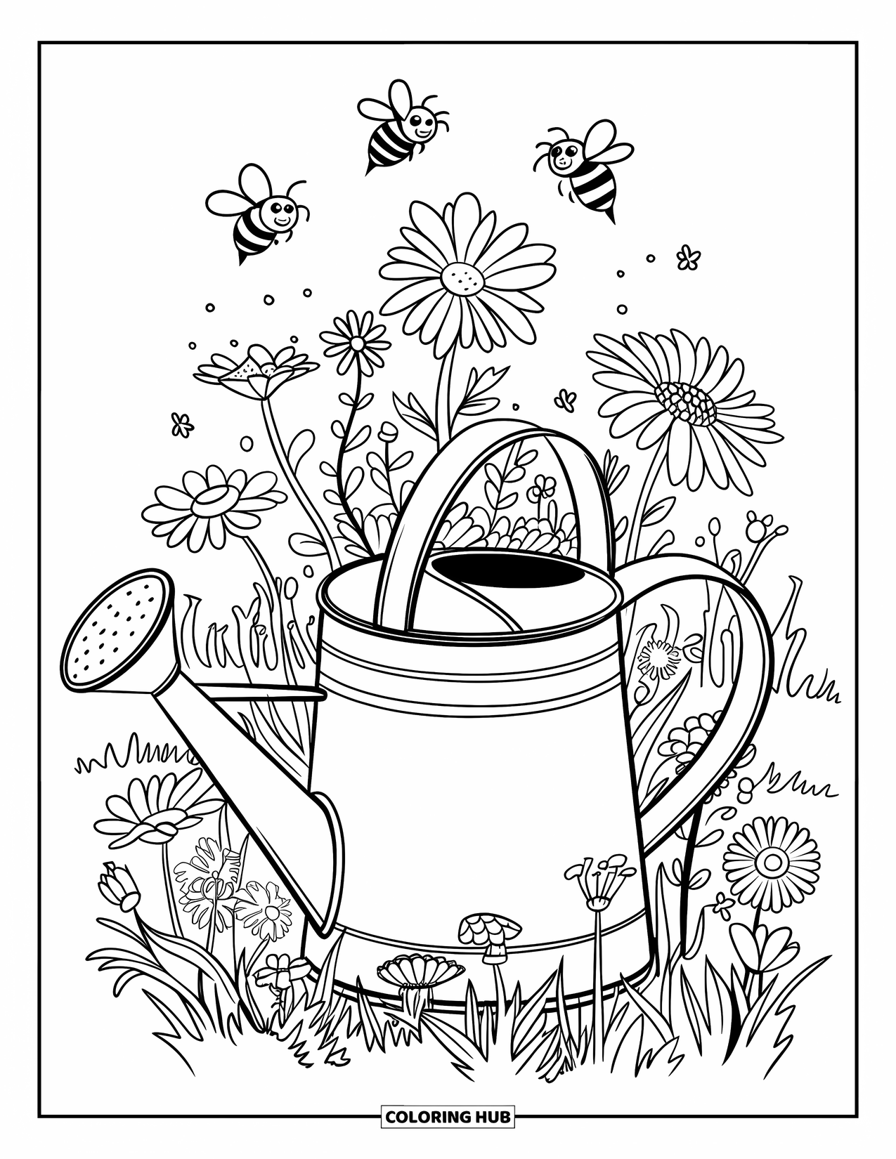 90+ Wildflower Coloring Pages for Kids & Adults (Free Printable PDFs)