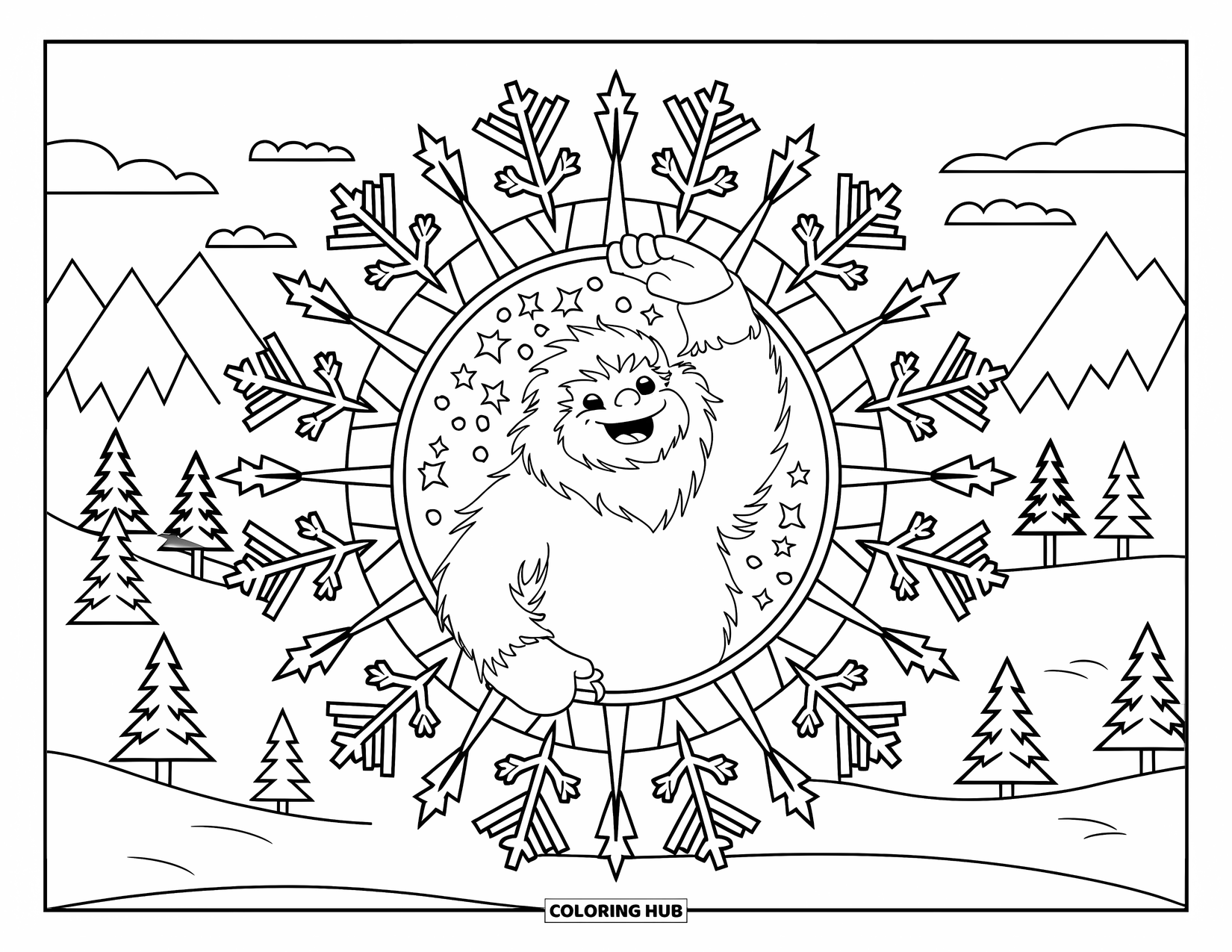 65+ Yeti Coloring Pages for Kids & Adults (Free Printable PDFs)