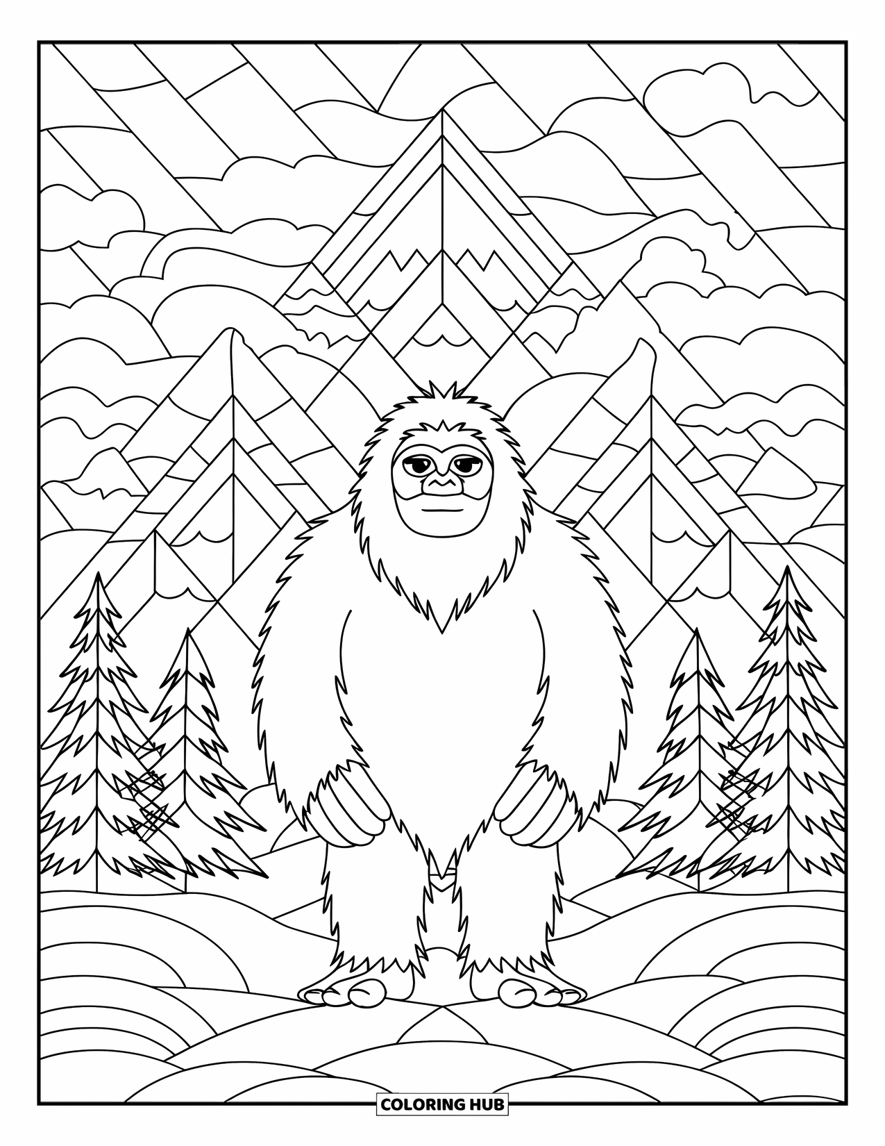 65+ Yeti Coloring Pages for Kids & Adults (Free Printable PDFs)