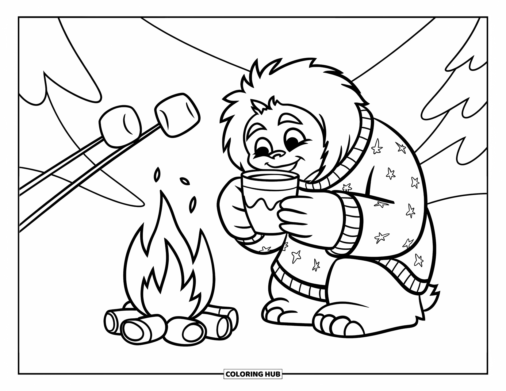 65+ Yeti Coloring Pages for Kids & Adults (Free Printable PDFs)