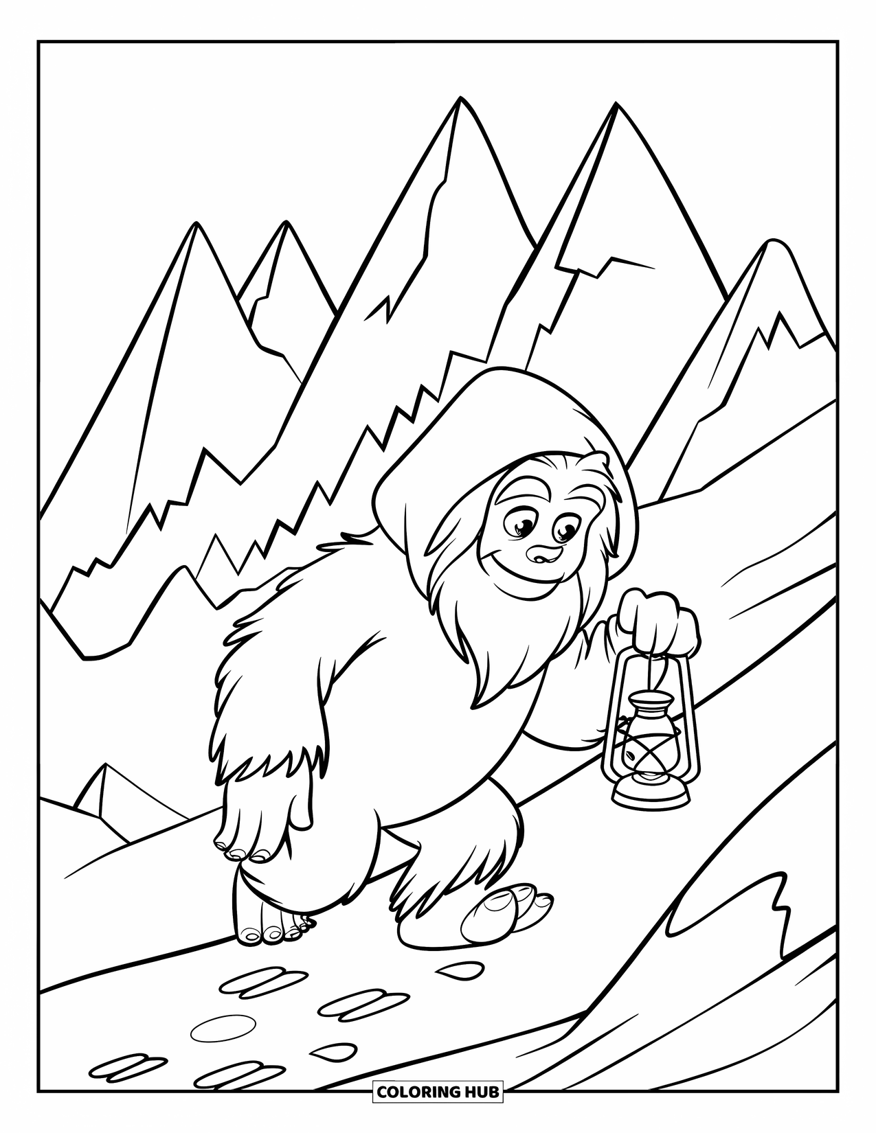 65+ Yeti Coloring Pages for Kids & Adults (Free Printable PDFs)