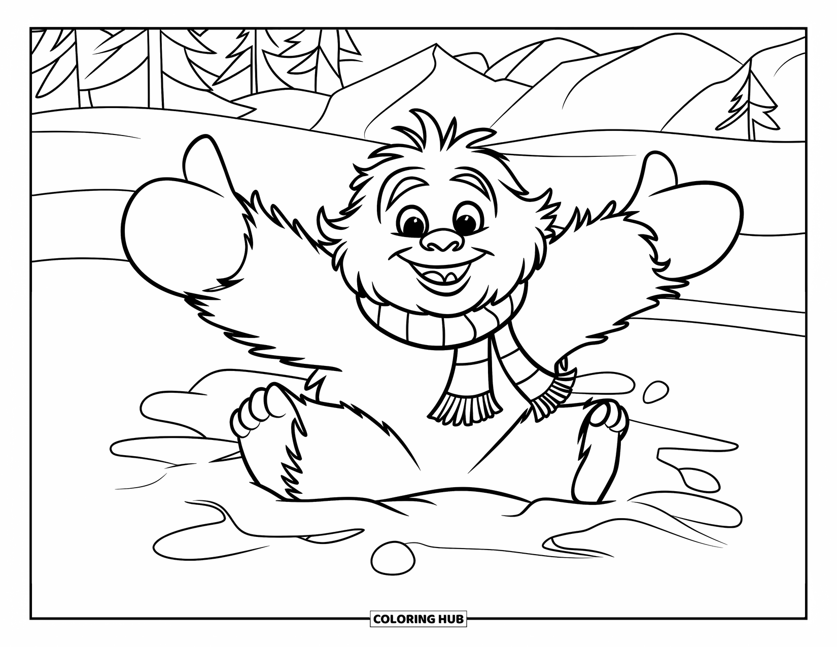65+ Yeti Coloring Pages for Kids & Adults (Free Printable PDFs)