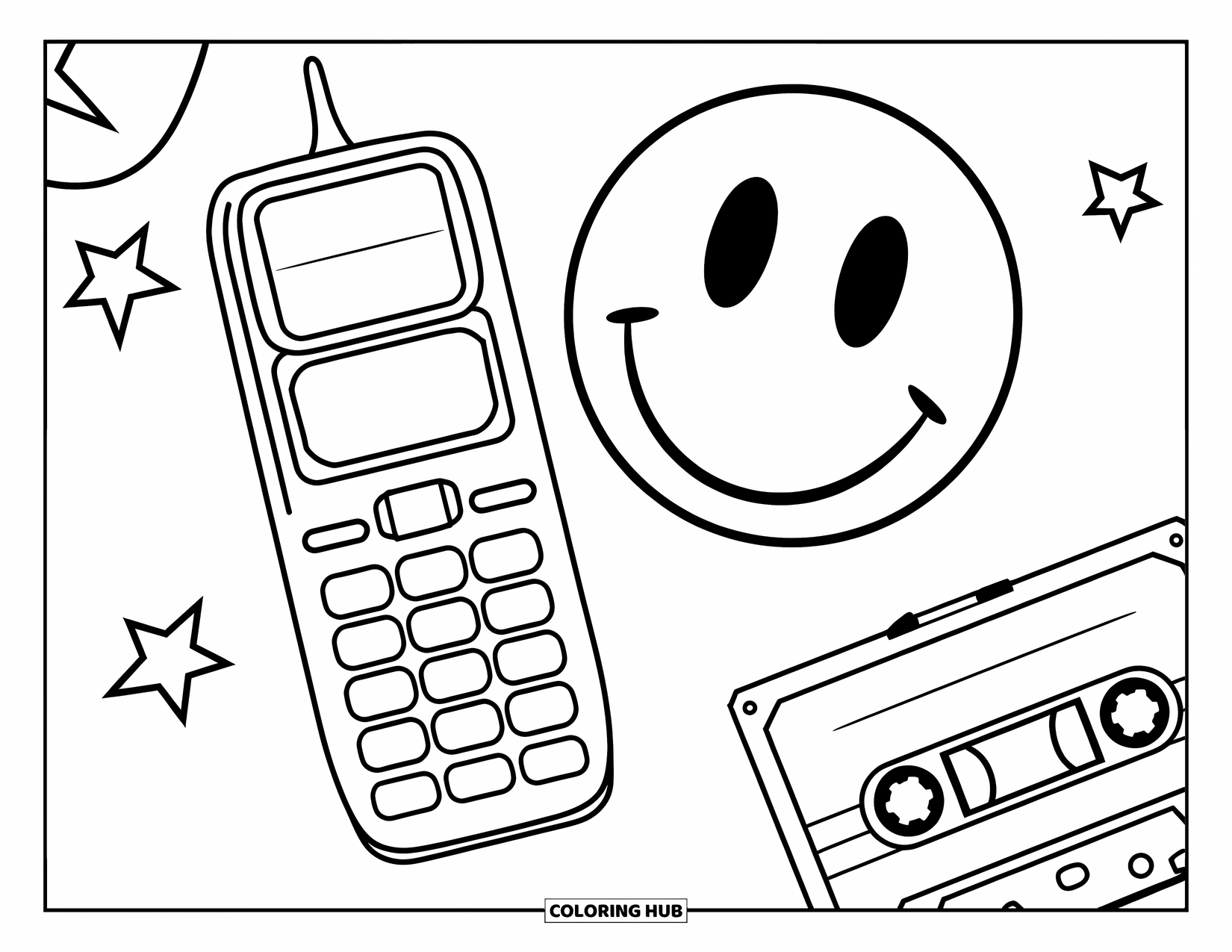 80+ 90S Coloring Pages for Kids & Adults (Free Printable PDFs)