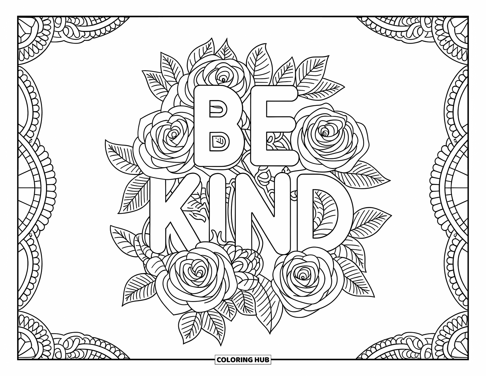 70+ Be Kind Coloring Pages for Kids & Adults (Free Printable PDFs)