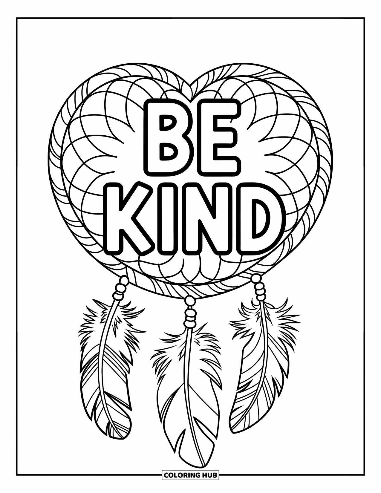 70+ Be Kind Coloring Pages for Kids & Adults (Free Printable PDFs)
