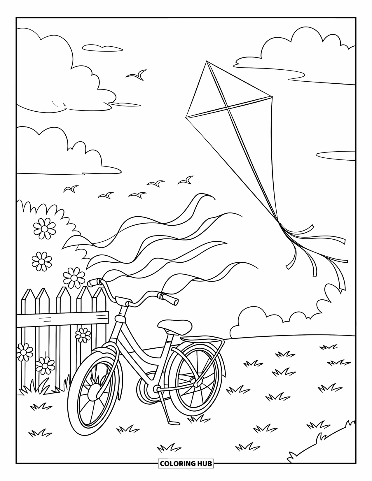 105+ Bike Coloring Pages for Kids & Adults (Free Printable PDFs)
