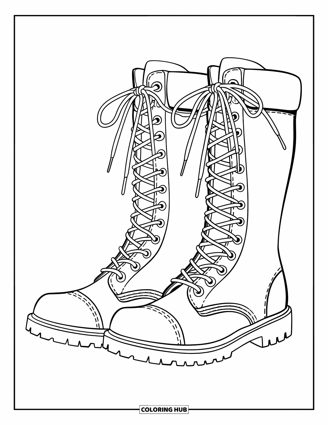 85+ Boots Coloring Pages for Kids & Adults (Free Printable PDFs)