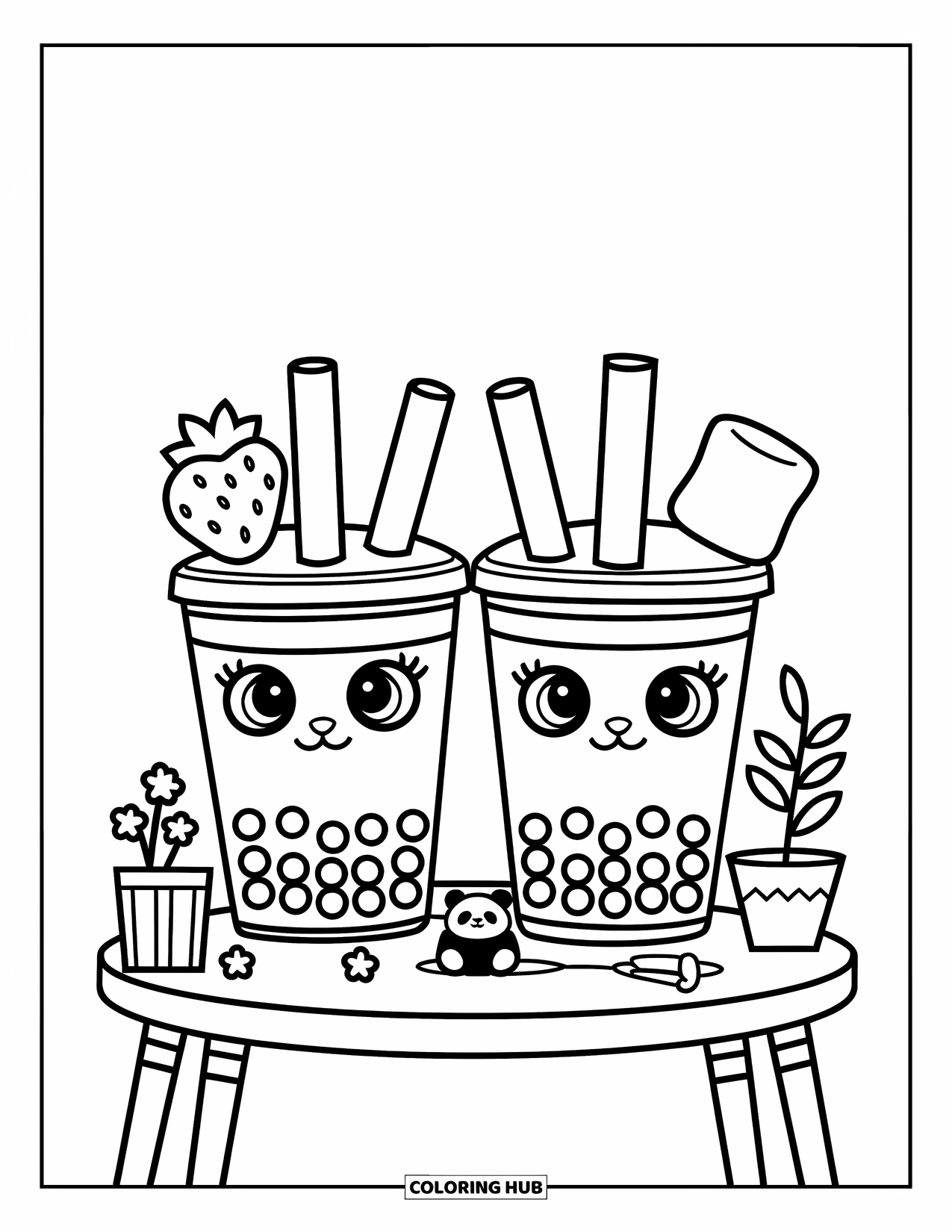 70+ Bubble Tea Coloring Pages for Kids & Adults (Free Printable PDFs)
