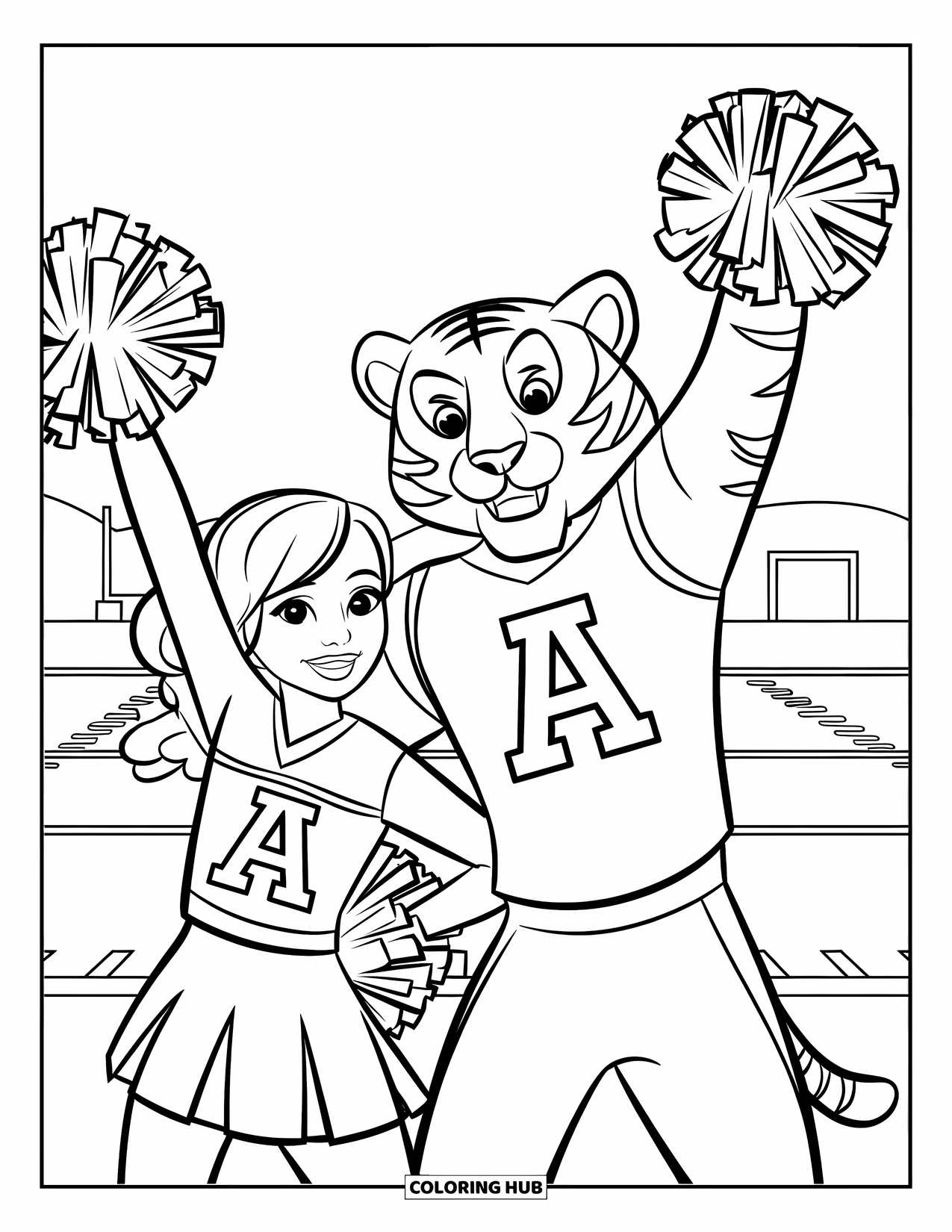 75+ Cheer Coloring Pages for Kids & Adults (Free Printable PDFs)