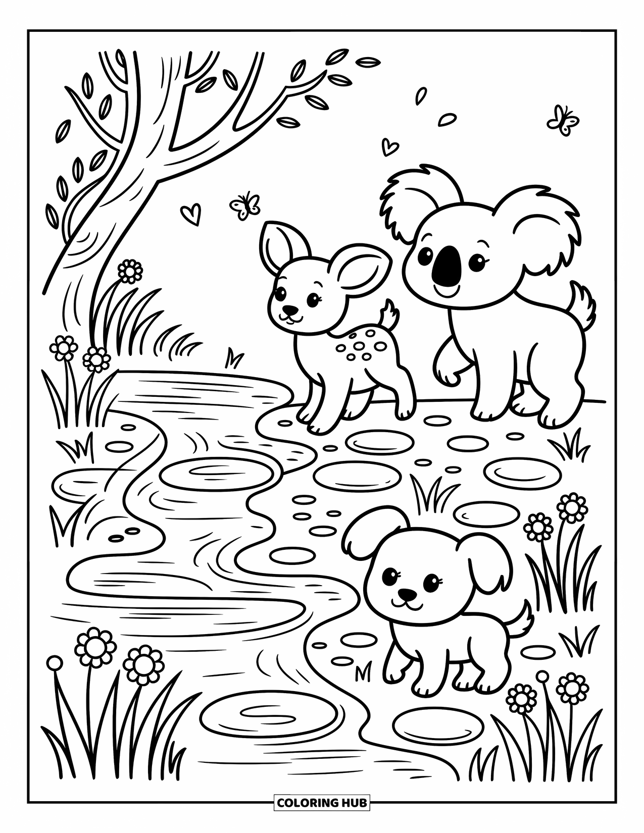90+ Chibi Animal Coloring Pages for Kids & Adults (Free Printable PDFs)