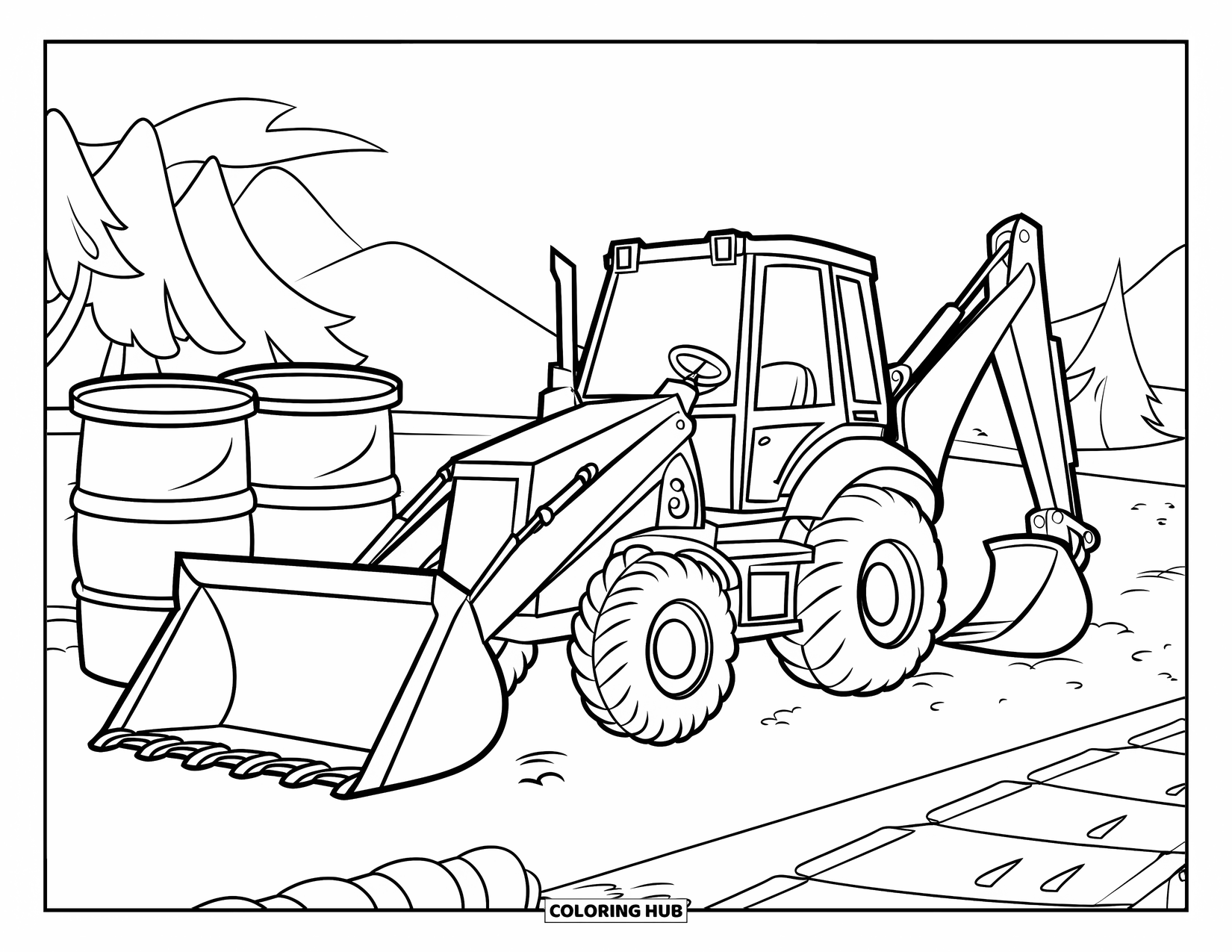 80+ Construction Vehicle Coloring Pages for Kids & Adults (Free ...