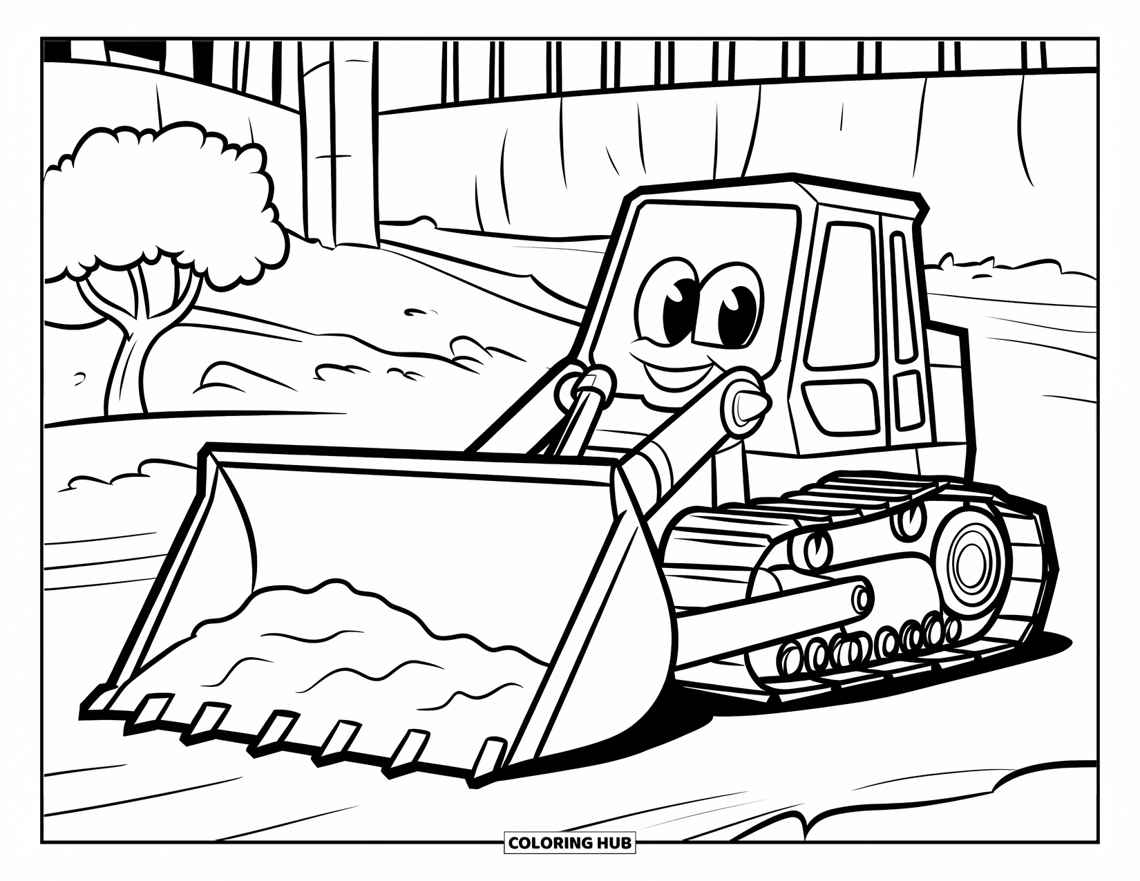 80+ Construction Vehicle Coloring Pages for Kids & Adults (Free ...