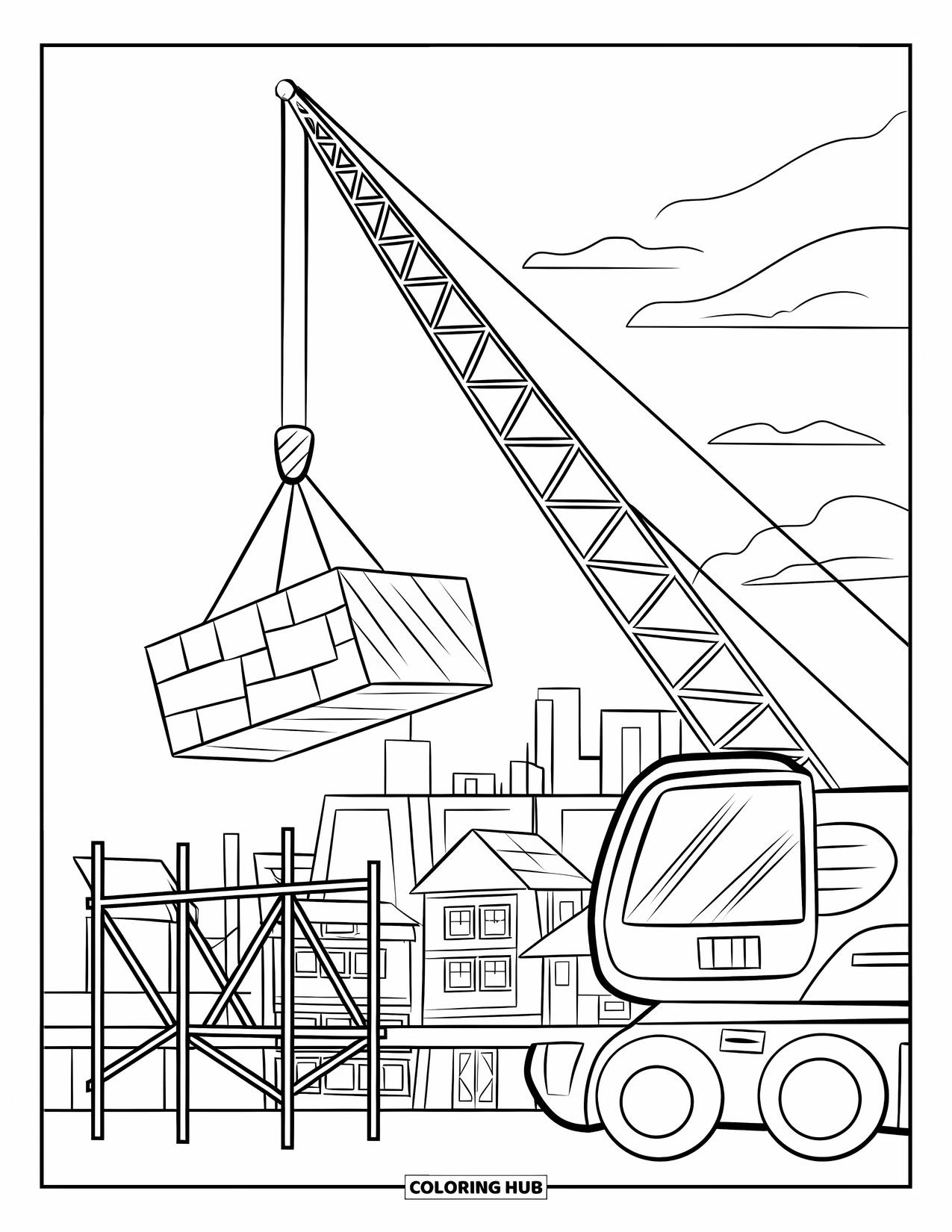 80+ Construction Vehicle Coloring Pages for Kids & Adults (Free ...
