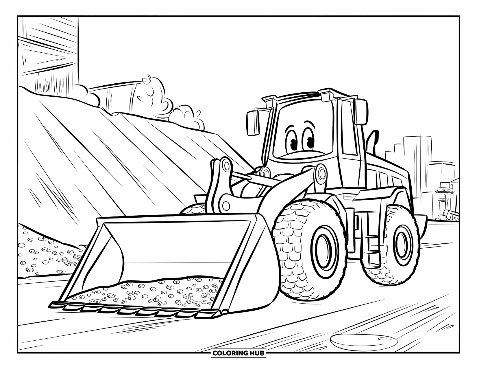 80+ Construction Vehicle Coloring Pages for Kids & Adults (Free ...