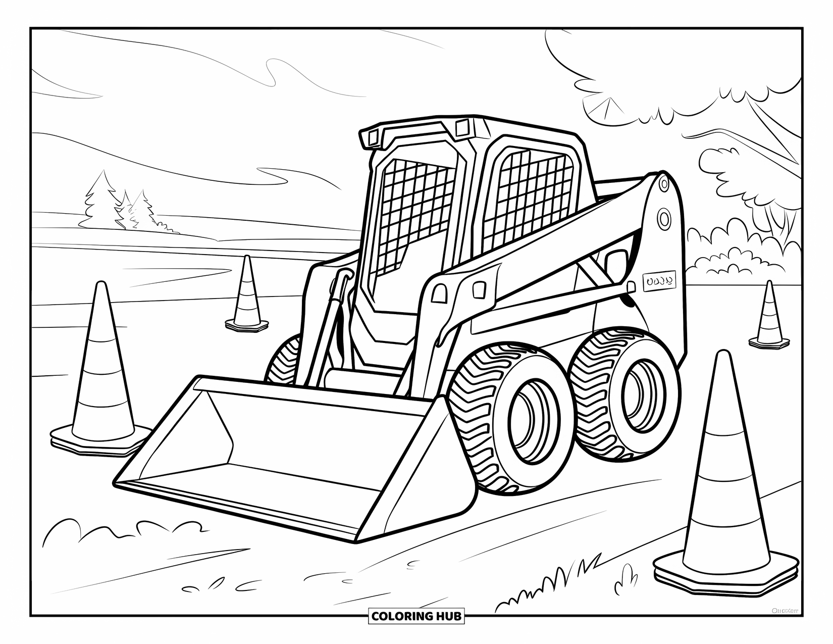 80+ Construction Vehicle Coloring Pages for Kids & Adults (Free ...