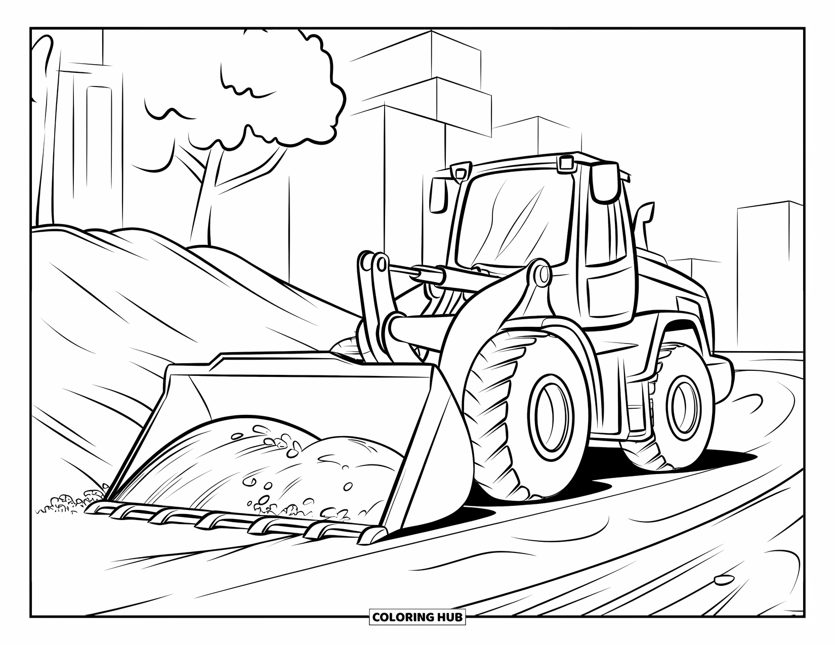 80+ Construction Vehicle Coloring Pages for Kids & Adults (Free ...