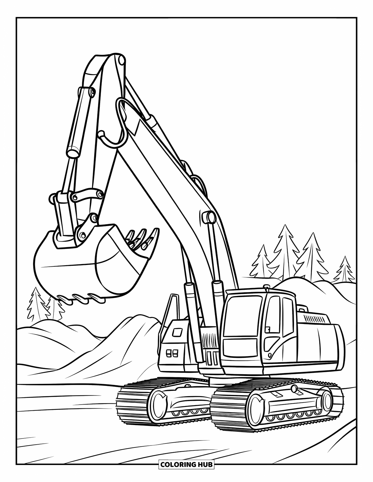 80+ Construction Vehicle Coloring Pages for Kids & Adults (Free ...