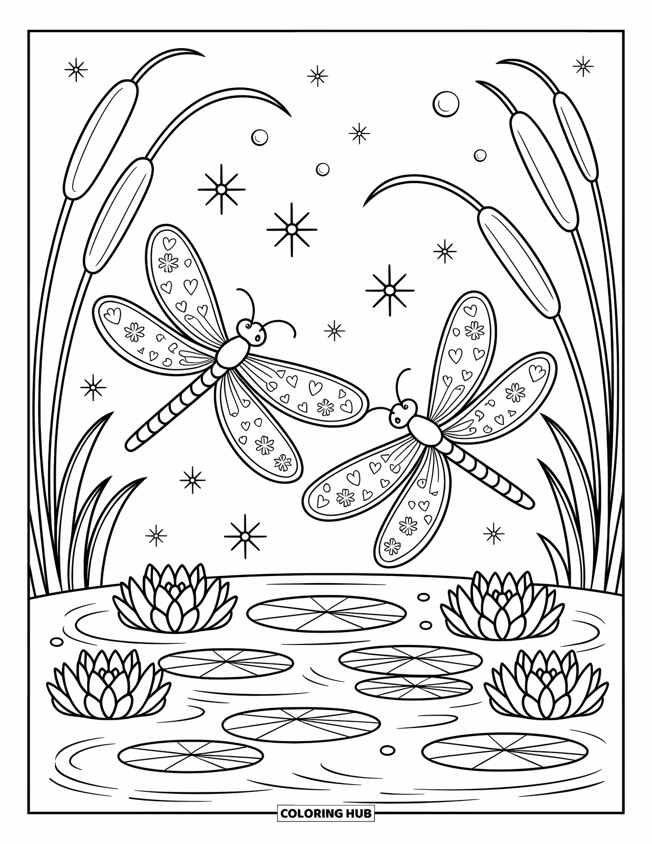 65+ Dragonfly Coloring Pages for Kids & Adults (Free Printable PDFs)