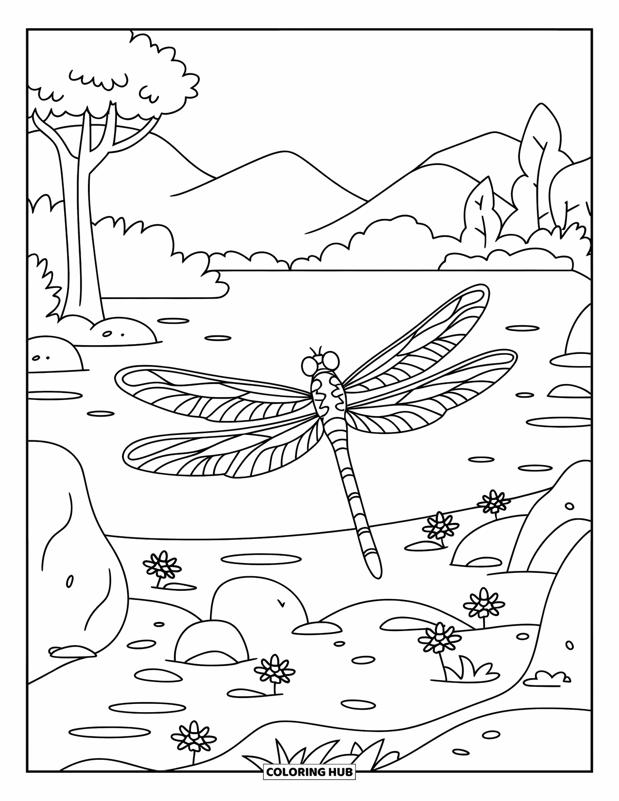 65+ Dragonfly Coloring Pages for Kids & Adults (Free Printable PDFs)