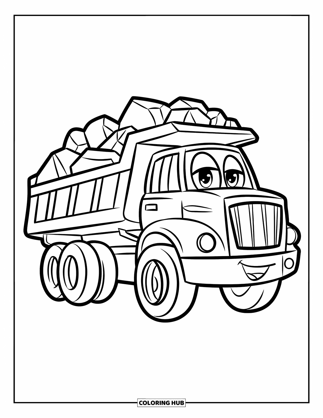 85+ Dump Truck Coloring Pages for Kids & Adults (Free Printable PDFs)