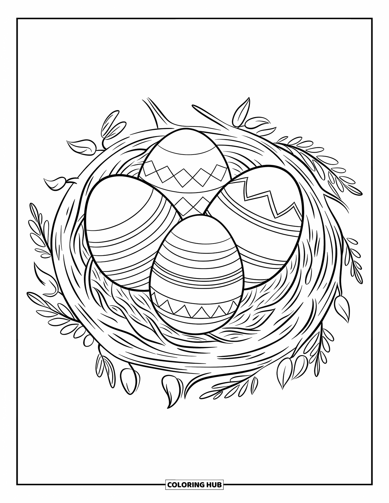 115+ Easter Egg Coloring Pages for Kids & Adults (Free Printable PDFs)