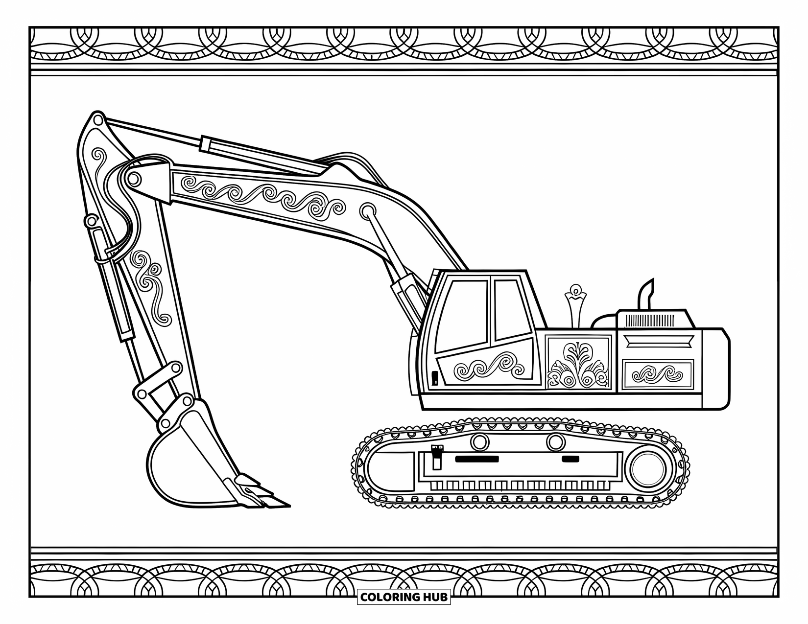 85+ Excavator Coloring Pages for Kids & Adults (Free Printable PDFs)