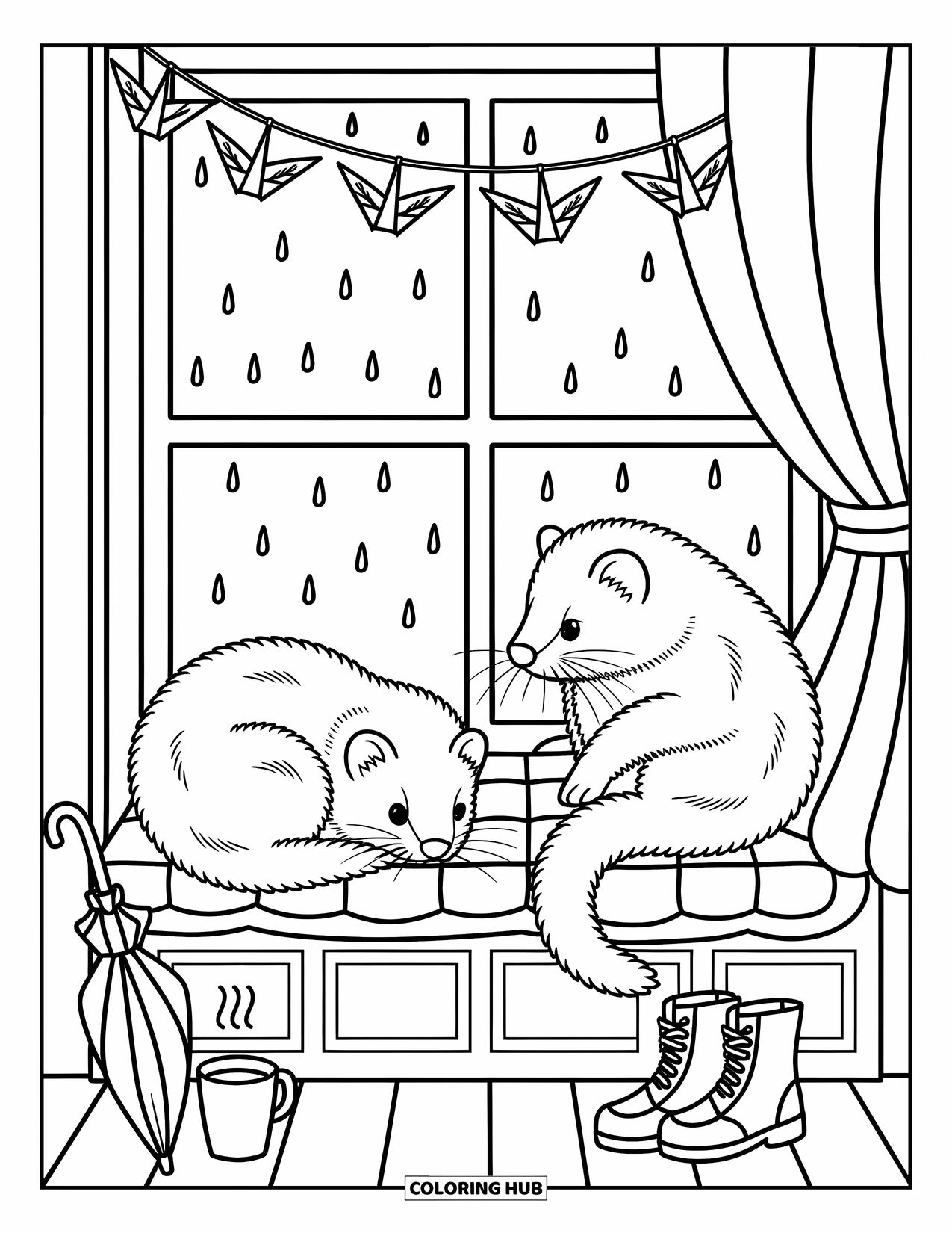 75+ Ferret Coloring Pages for Kids & Adults (Free Printable PDFs)