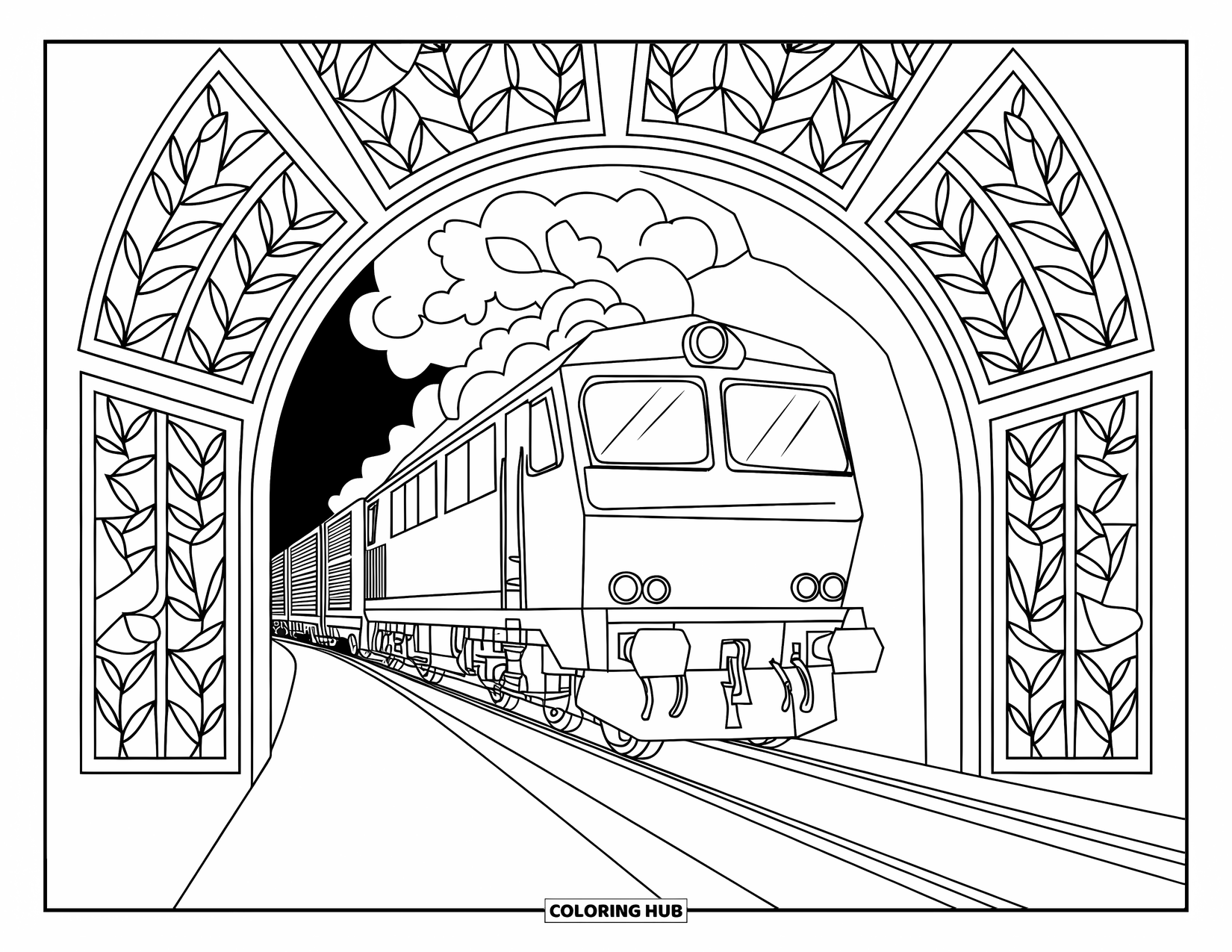 75+ Freight Train Coloring Pages for Kids & Adults (Free Printable PDFs)