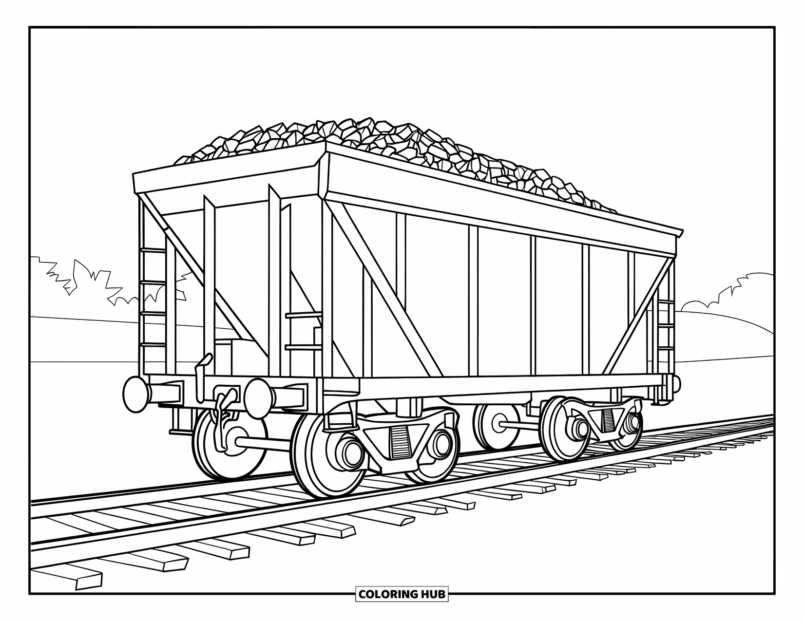 75+ Freight Train Coloring Pages for Kids & Adults (Free Printable PDFs)