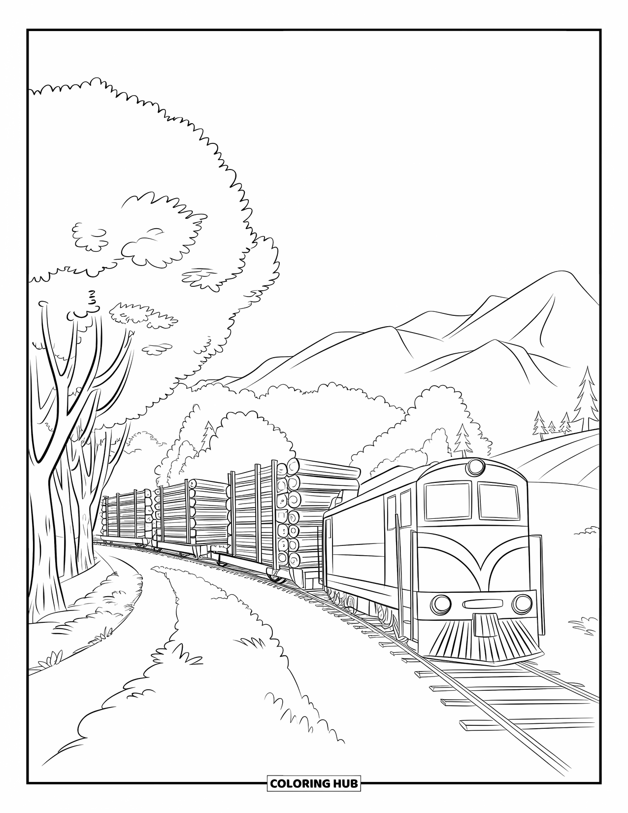 75+ Freight Train Coloring Pages for Kids & Adults (Free Printable PDFs)