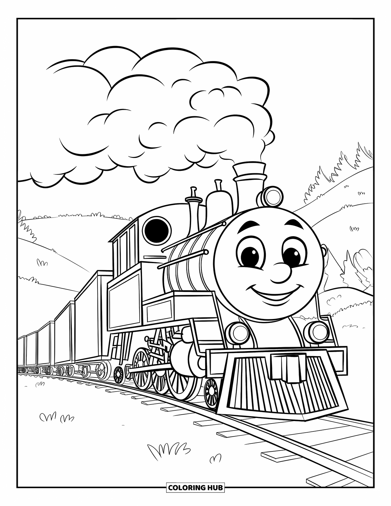 75+ Freight Train Coloring Pages for Kids & Adults (Free Printable PDFs)