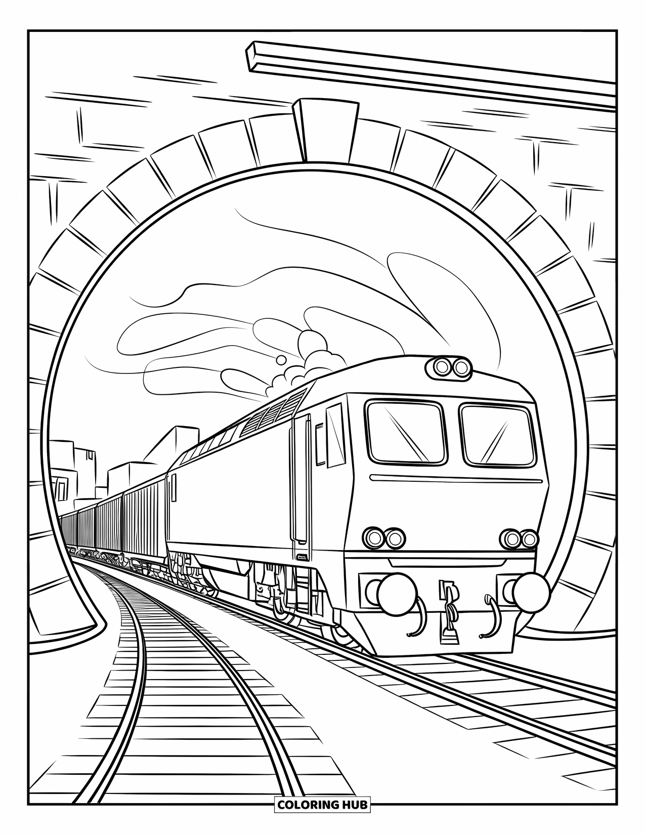 75+ Freight Train Coloring Pages for Kids & Adults (Free Printable PDFs)