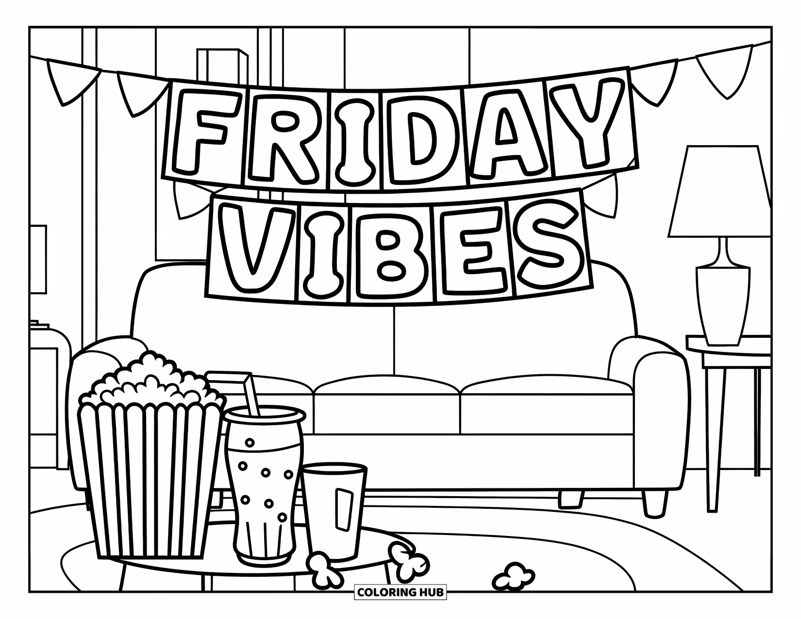85+ Friday Coloring Pages for Kids & Adults (Free Printable PDFs)