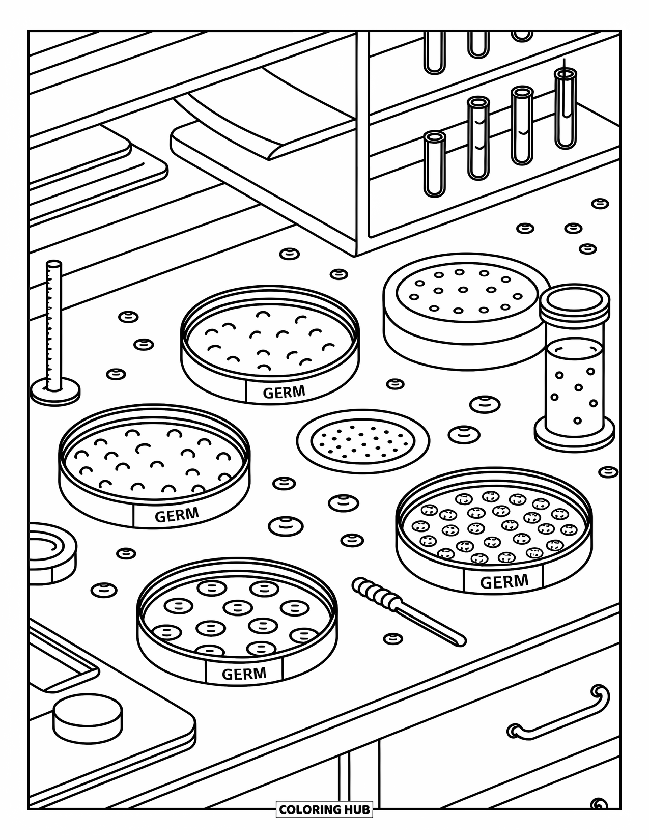 55+ Germ Coloring Pages for Kids & Adults (Free Printable PDFs)