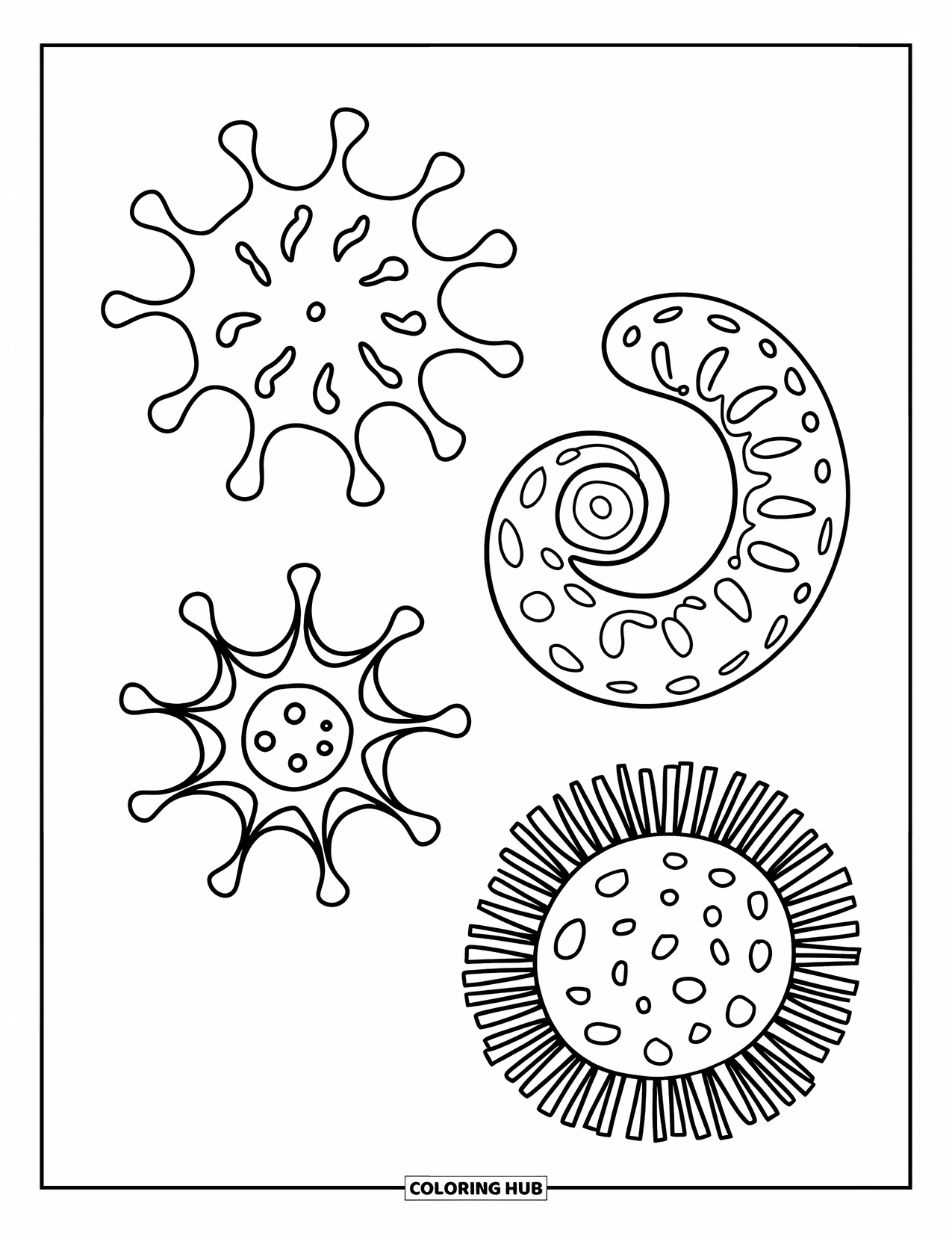 55+ Germ Coloring Pages for Kids & Adults (Free Printable PDFs)