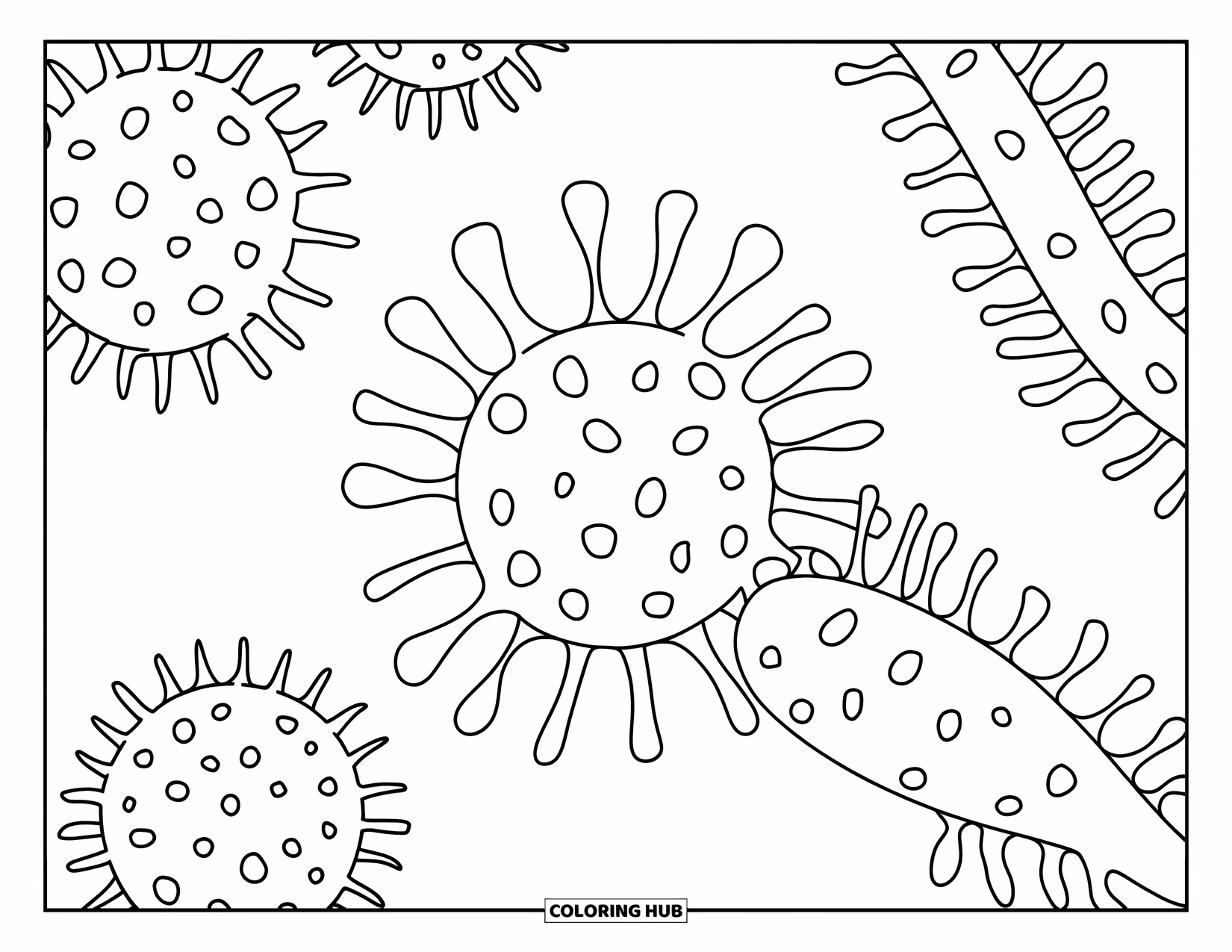 55+ Germ Coloring Pages for Kids & Adults (Free Printable PDFs)