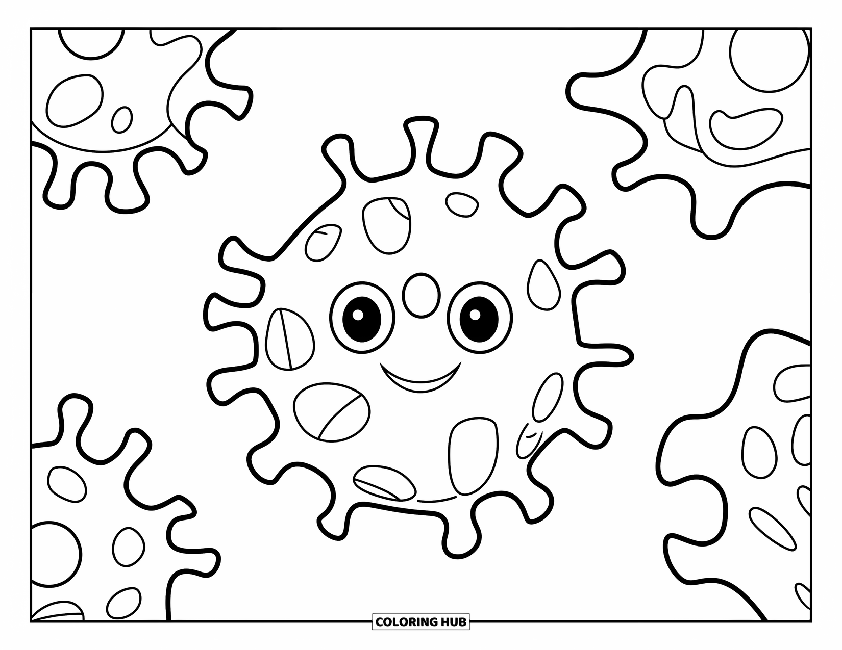 55+ Germ Coloring Pages for Kids & Adults (Free Printable PDFs)