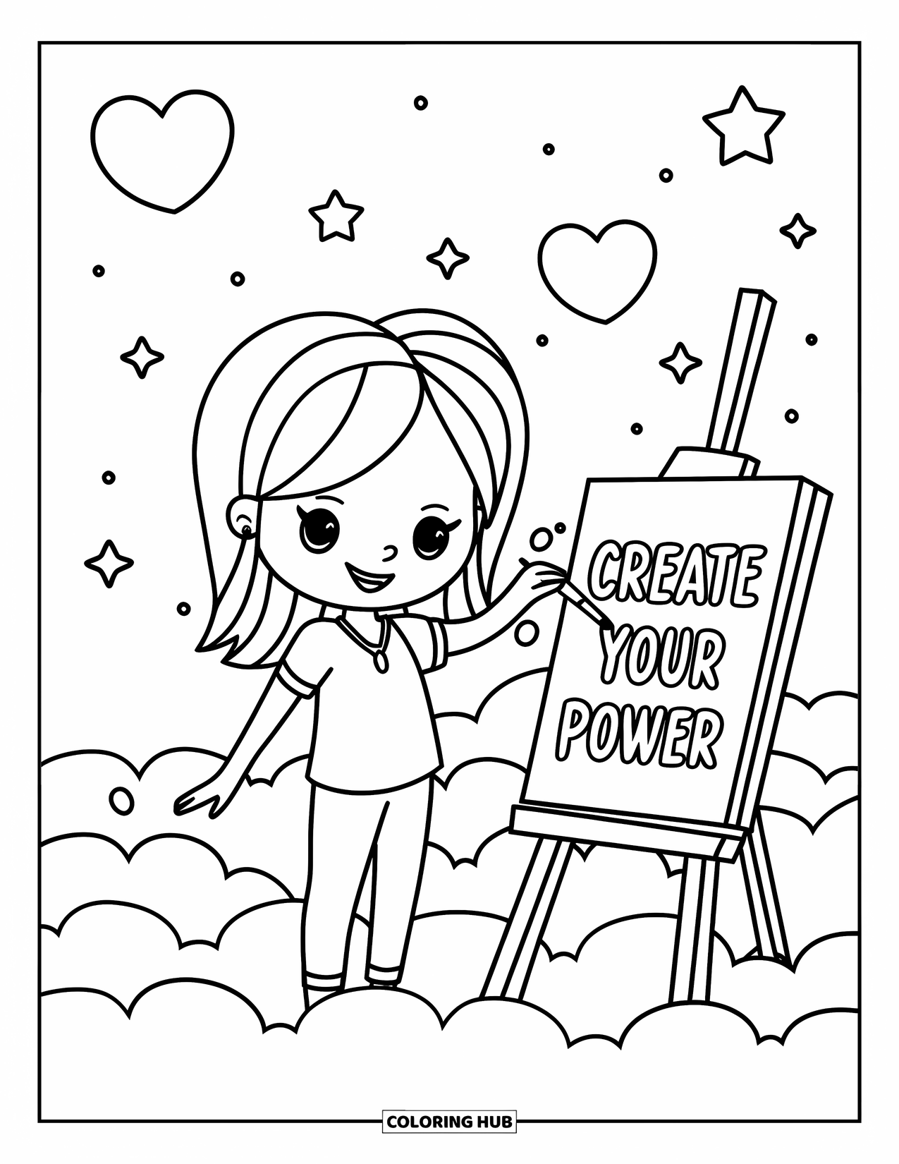 65+ Girl Power Coloring Pages for Kids & Adults (Free Printable PDFs)