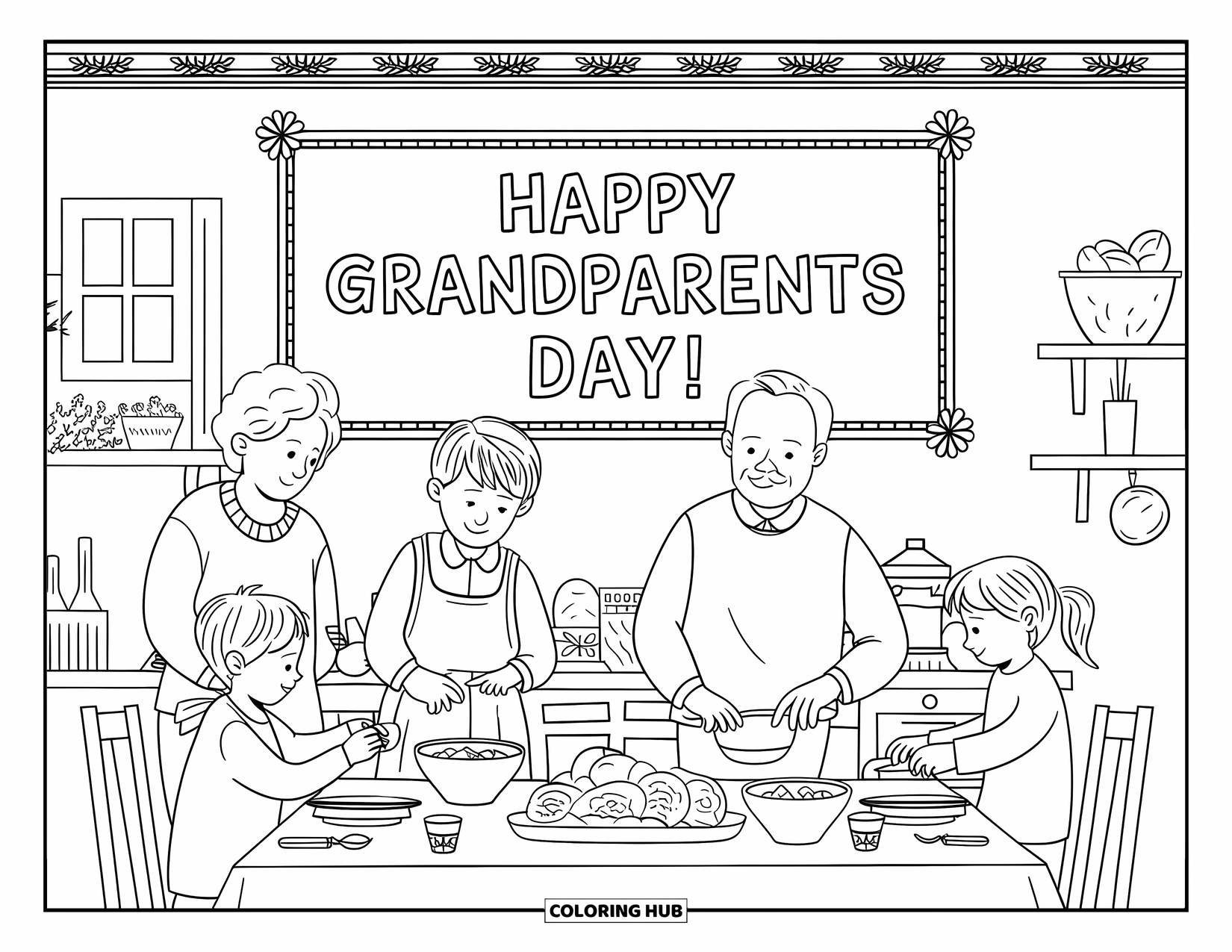 80+ Grandparents Day Coloring Pages for Kids & Adults (Free Printable PDFs)