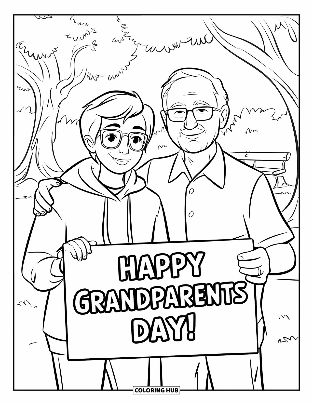 80+ Grandparents Day Coloring Pages for Kids & Adults (Free Printable PDFs)