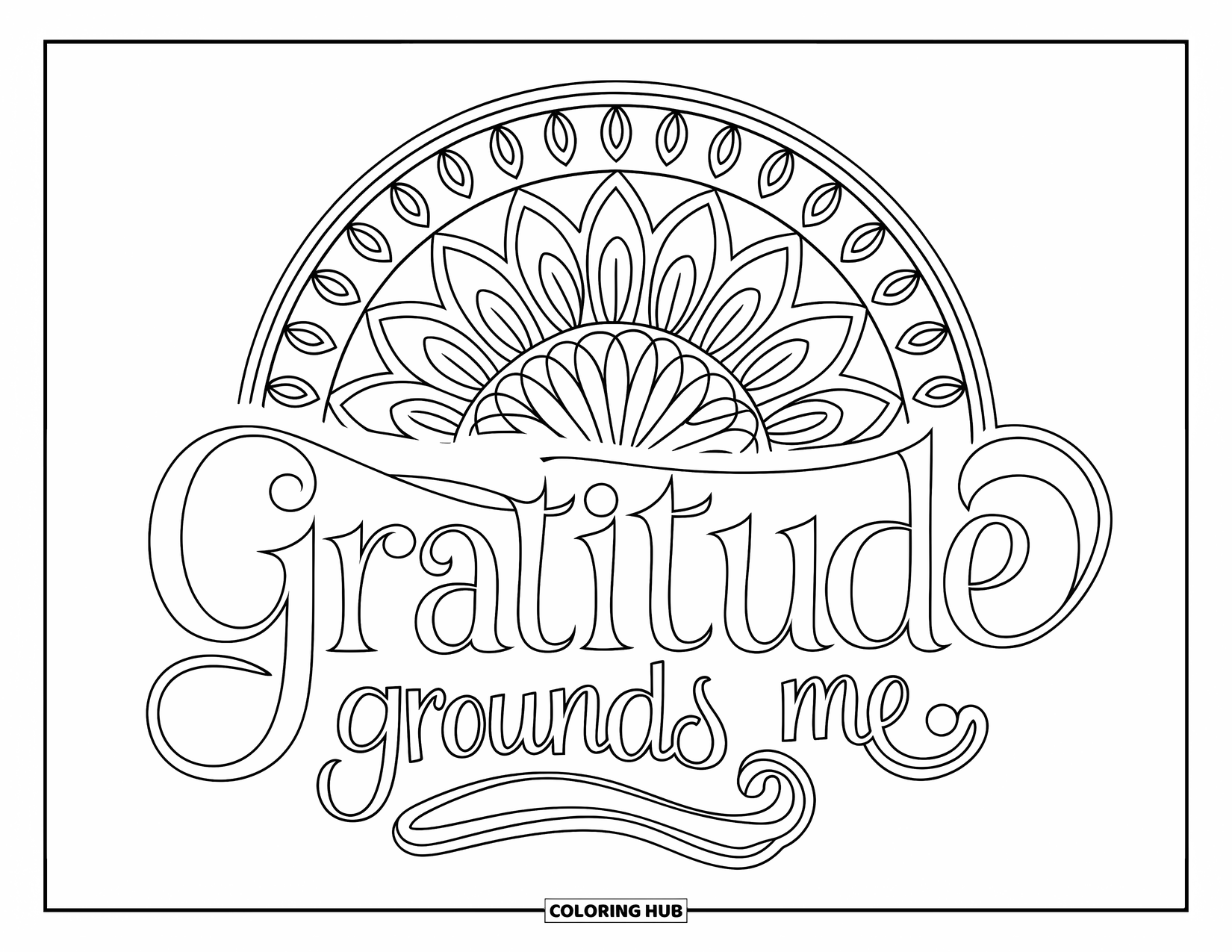 65+ Gratitude Coloring Pages for Kids & Adults (Free Printable PDFs)