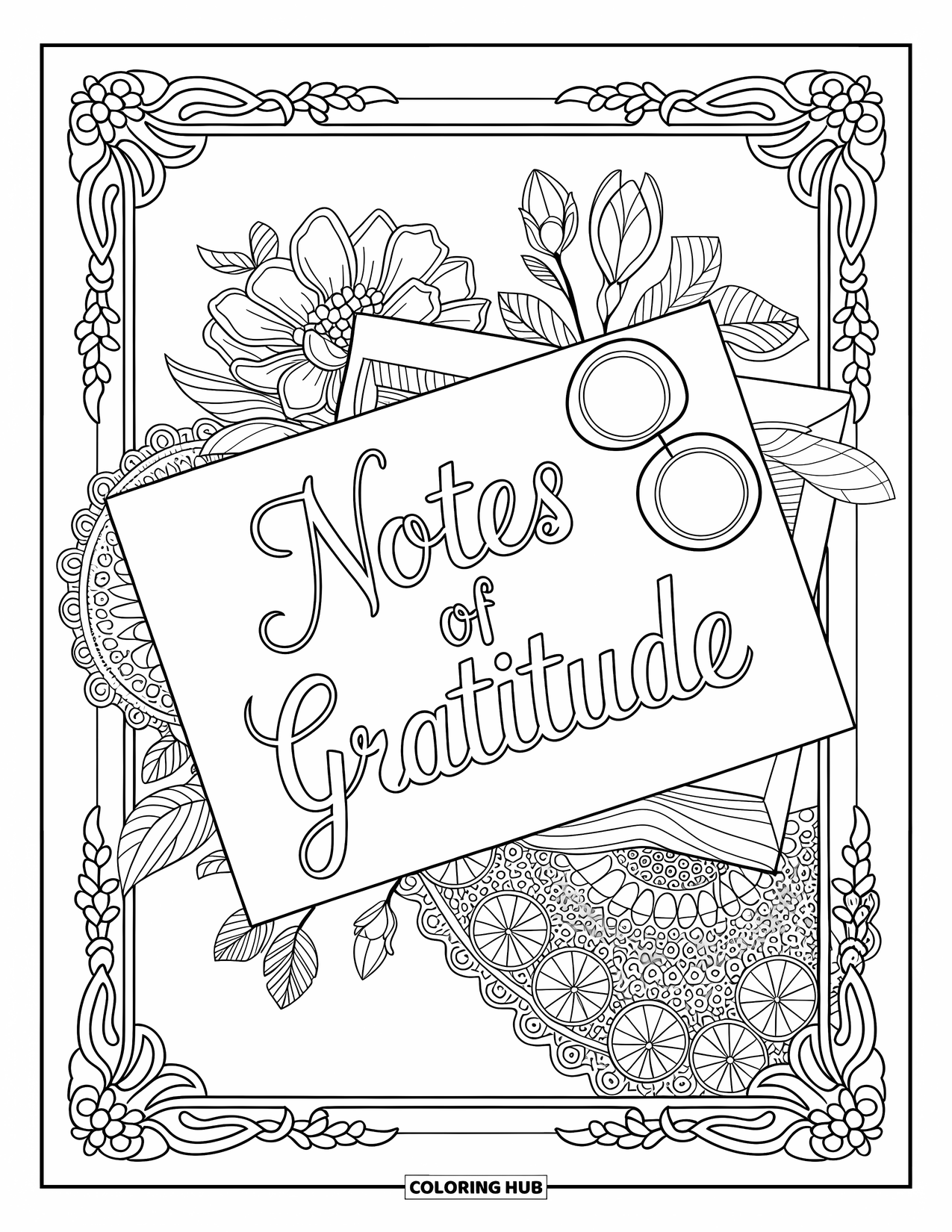 65+ Gratitude Coloring Pages for Kids & Adults (Free Printable PDFs)