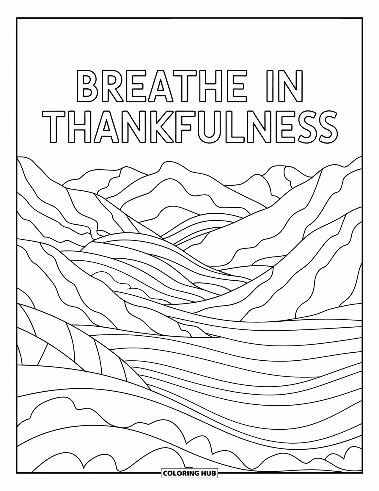 65+ Gratitude Coloring Pages for Kids & Adults (Free Printable PDFs)