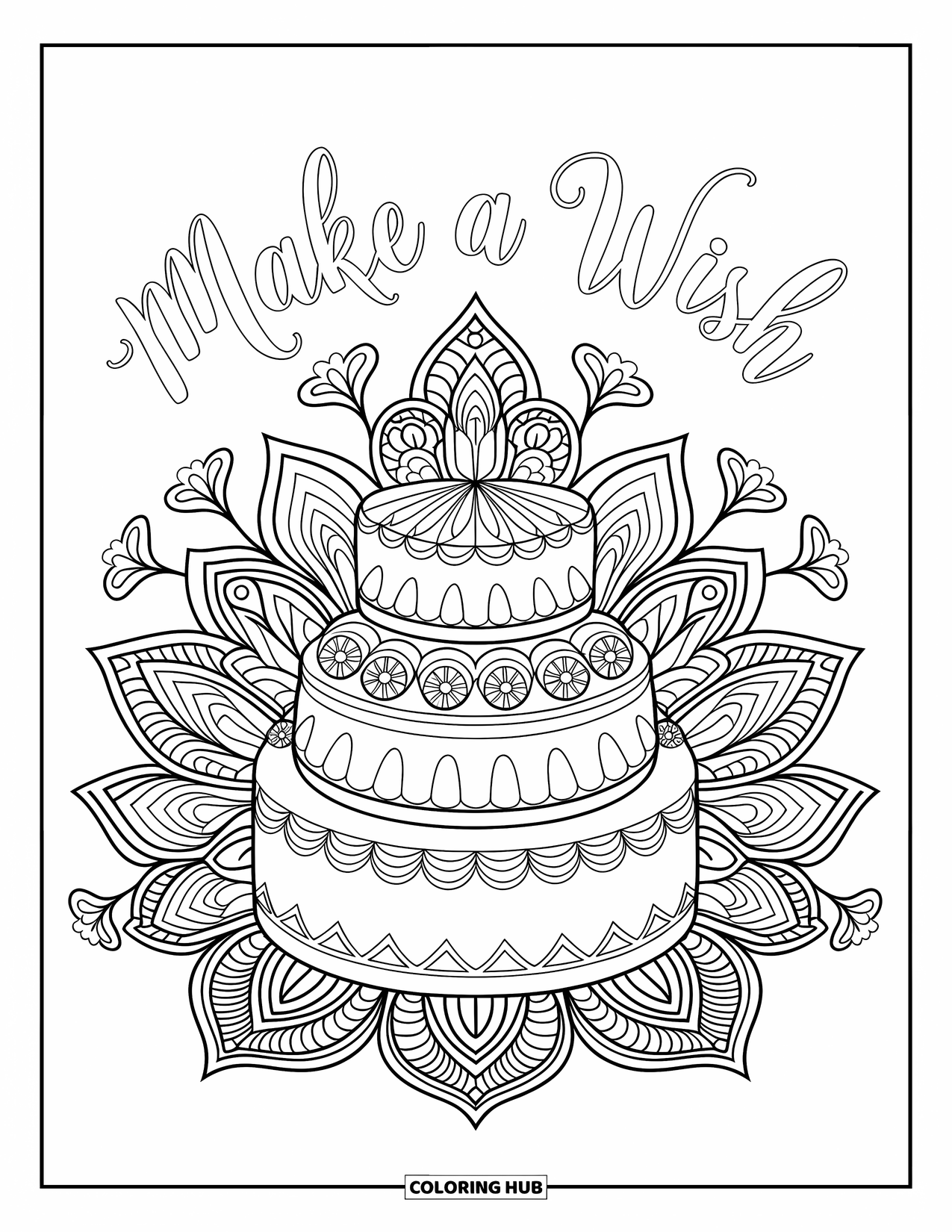 75+ Happy Birthday Card Coloring Pages for Kids & Adults (Free ...