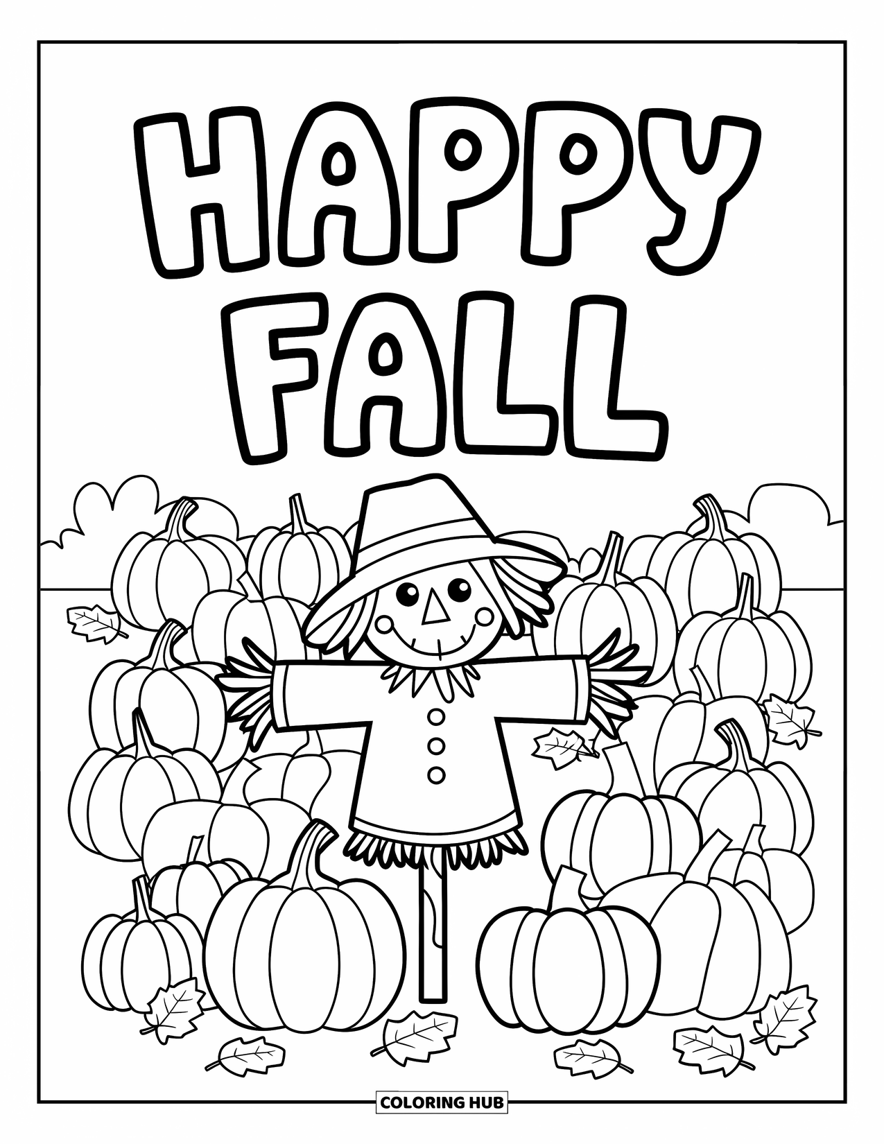 95+ Happy Fall Coloring Pages for Kids & Adults (Free Printable PDFs)
