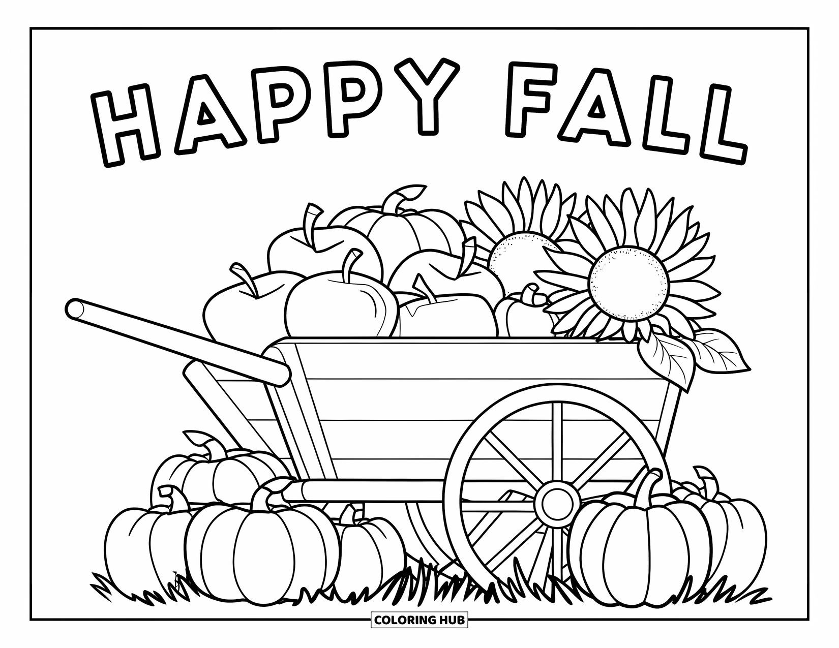 95+ Happy Fall Coloring Pages for Kids & Adults (Free Printable PDFs)