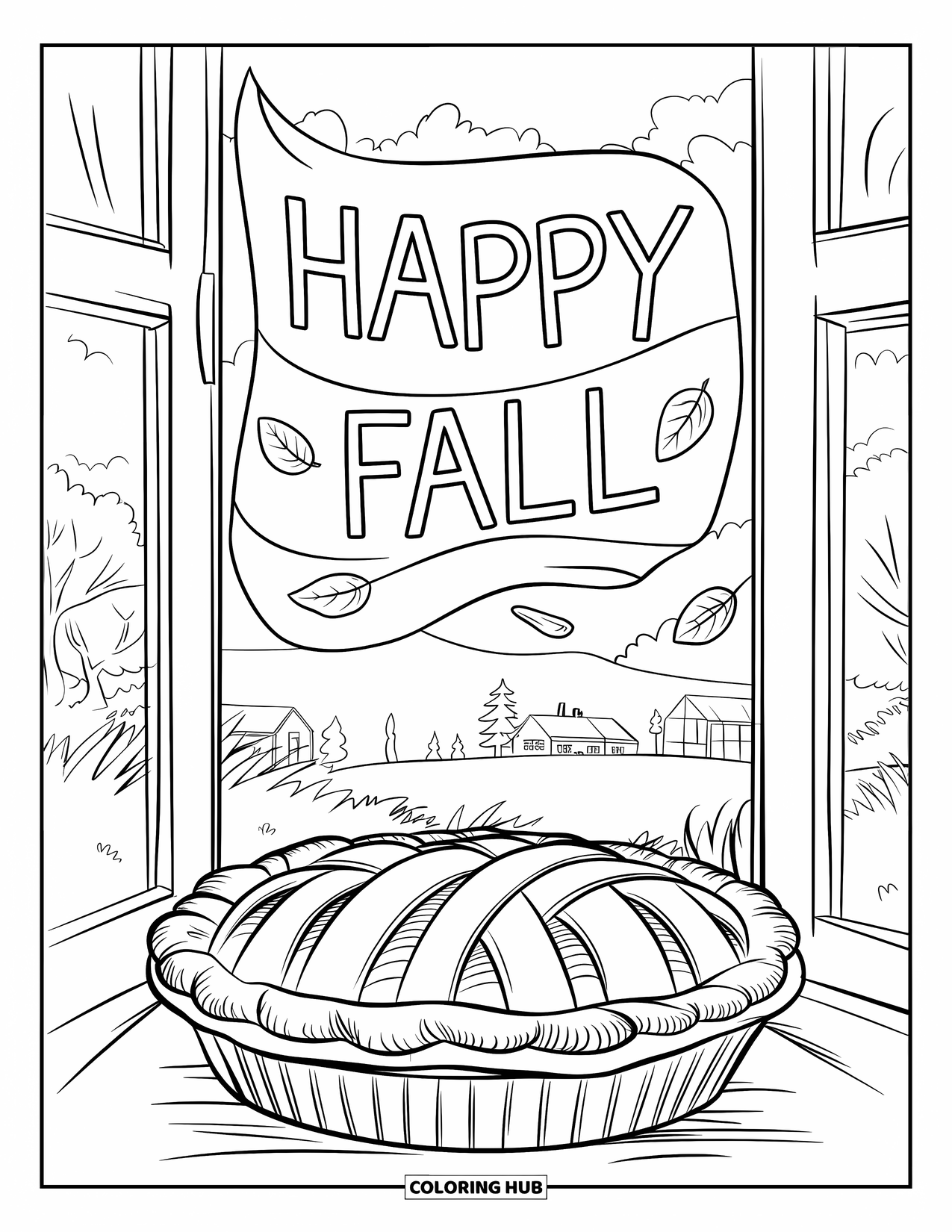 95+ Happy Fall Coloring Pages for Kids & Adults (Free Printable PDFs)