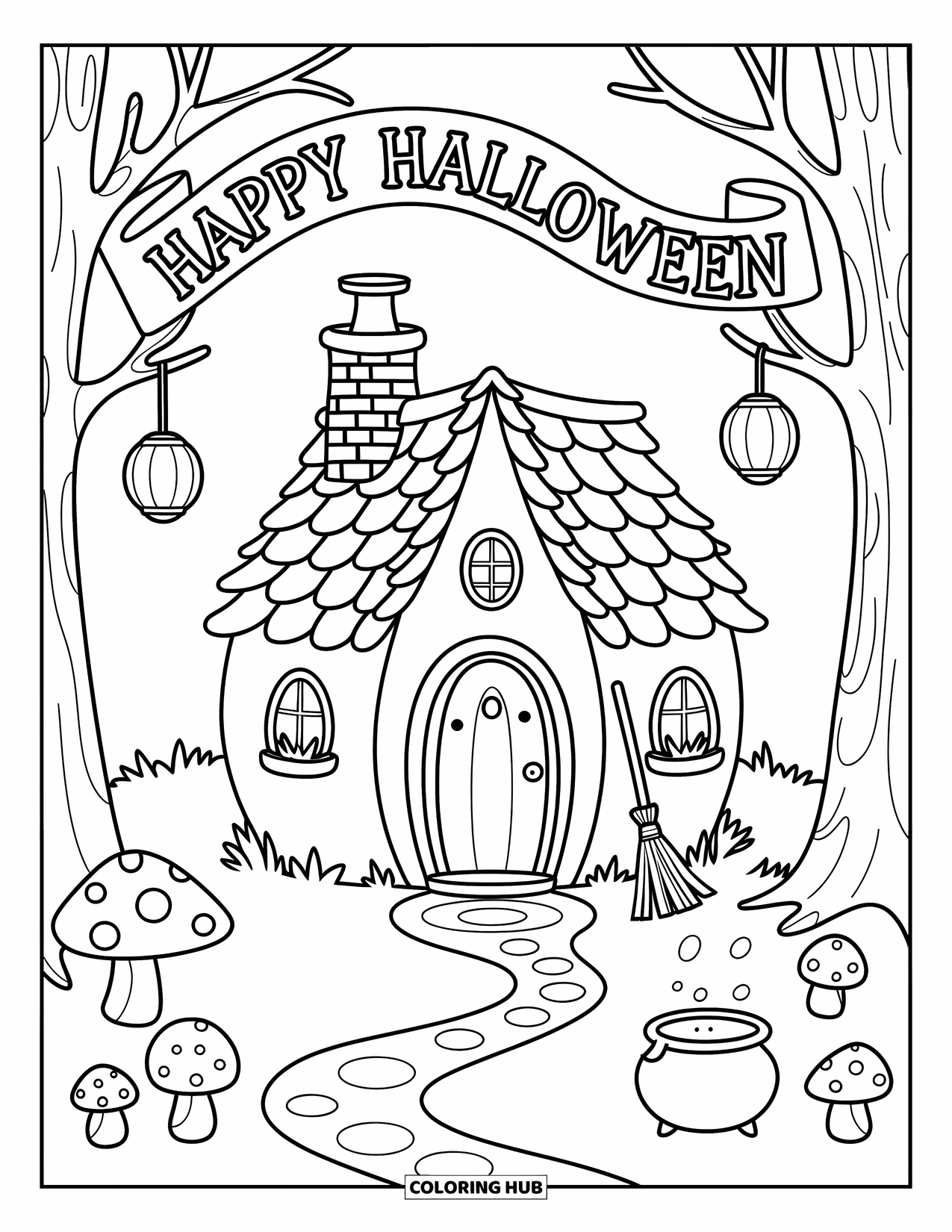 100+ Happy Halloween Coloring Pages for Kids & Adults (Free Printable PDFs)